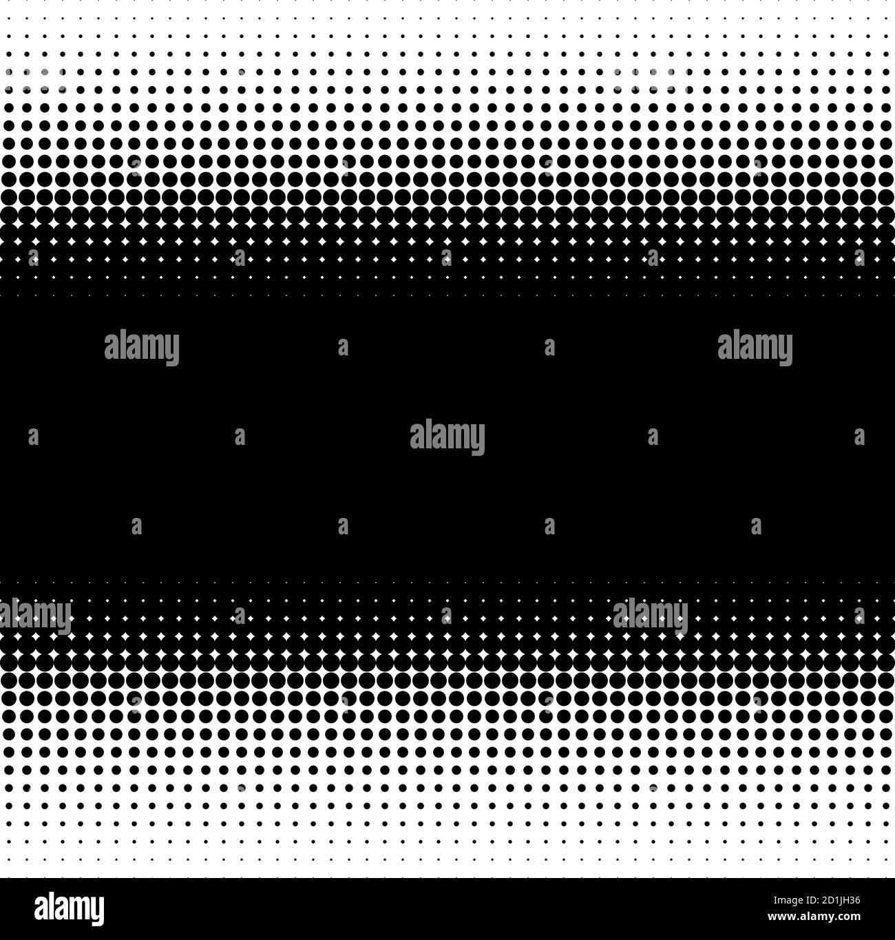 Linear, horizontal halftone vector pattern, texture. Circles, dots ...