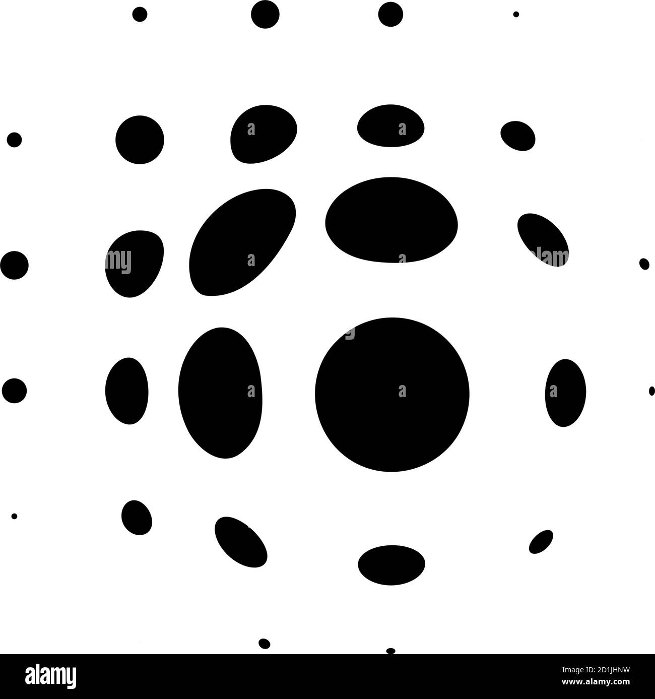 Spherical distortion halftone dots element. Orb, ball deform on bulge ...