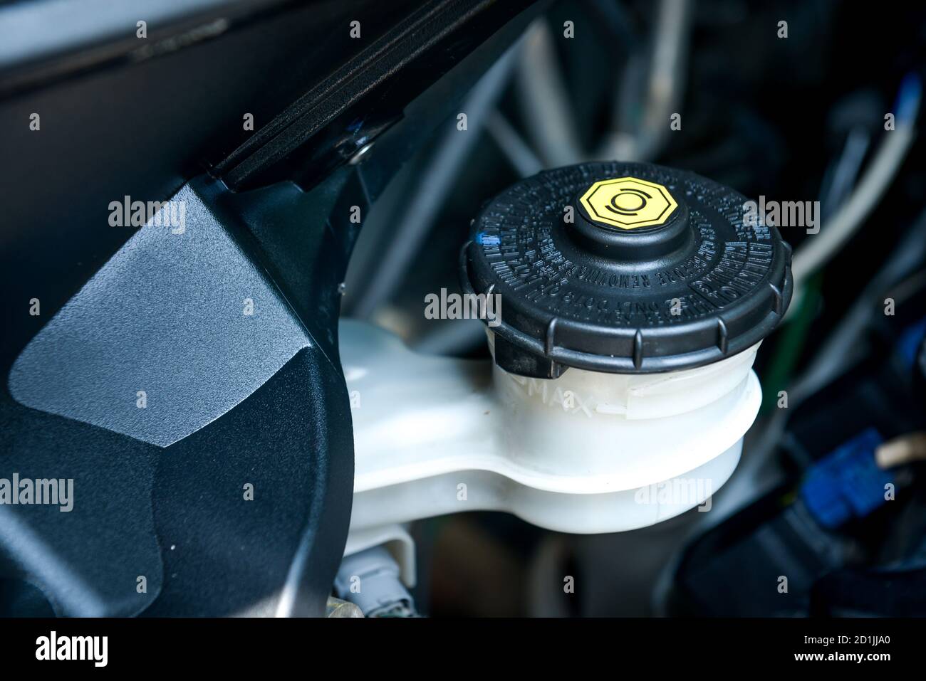 Detail of engine car inside the car hood Stock Photo - Alamy