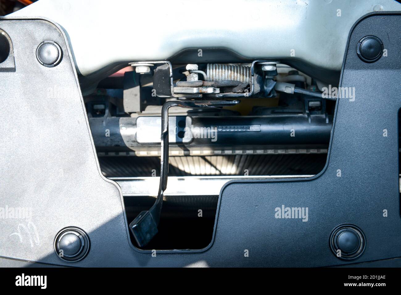 Detail of engine car inside the car hood Stock Photo - Alamy
