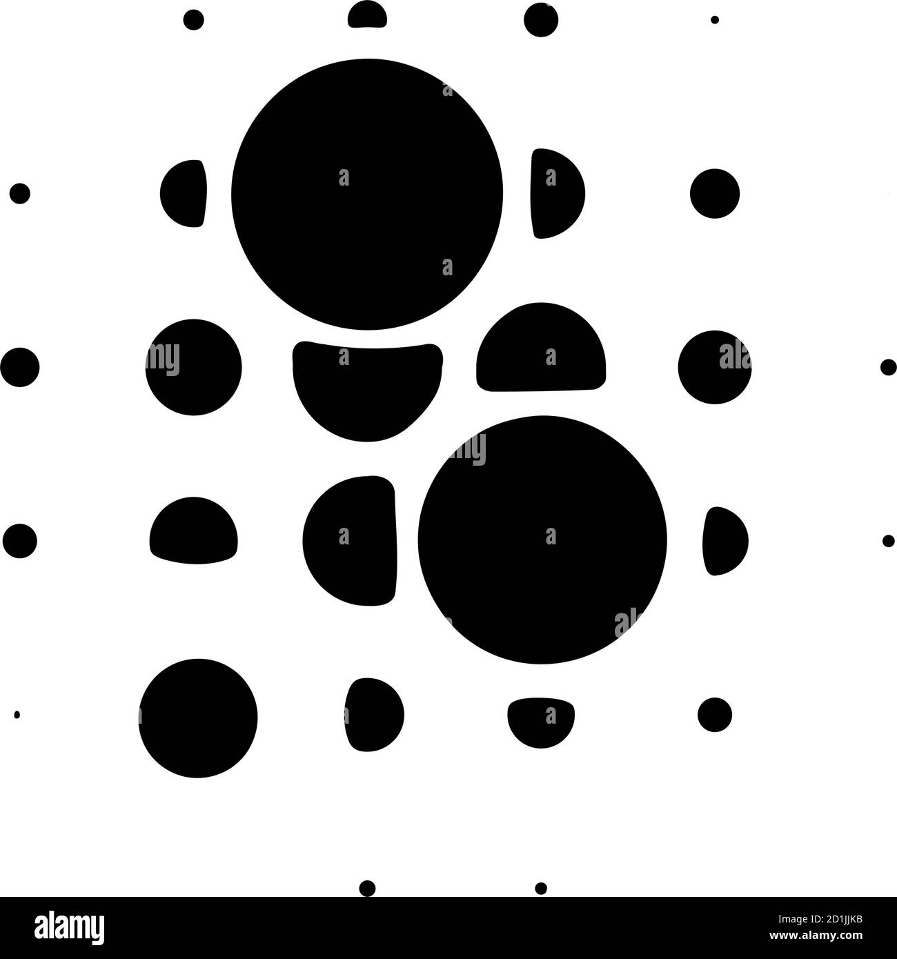 Spherical distortion halftone dots element. Orb, ball deform on bulge ...