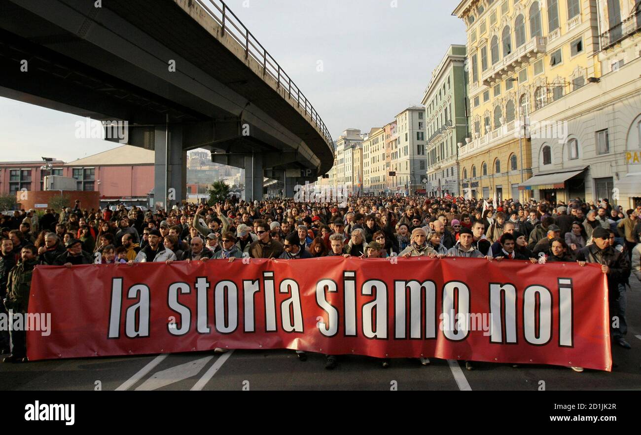 G8 summit genoa italy hi-res stock photography and images - Alamy