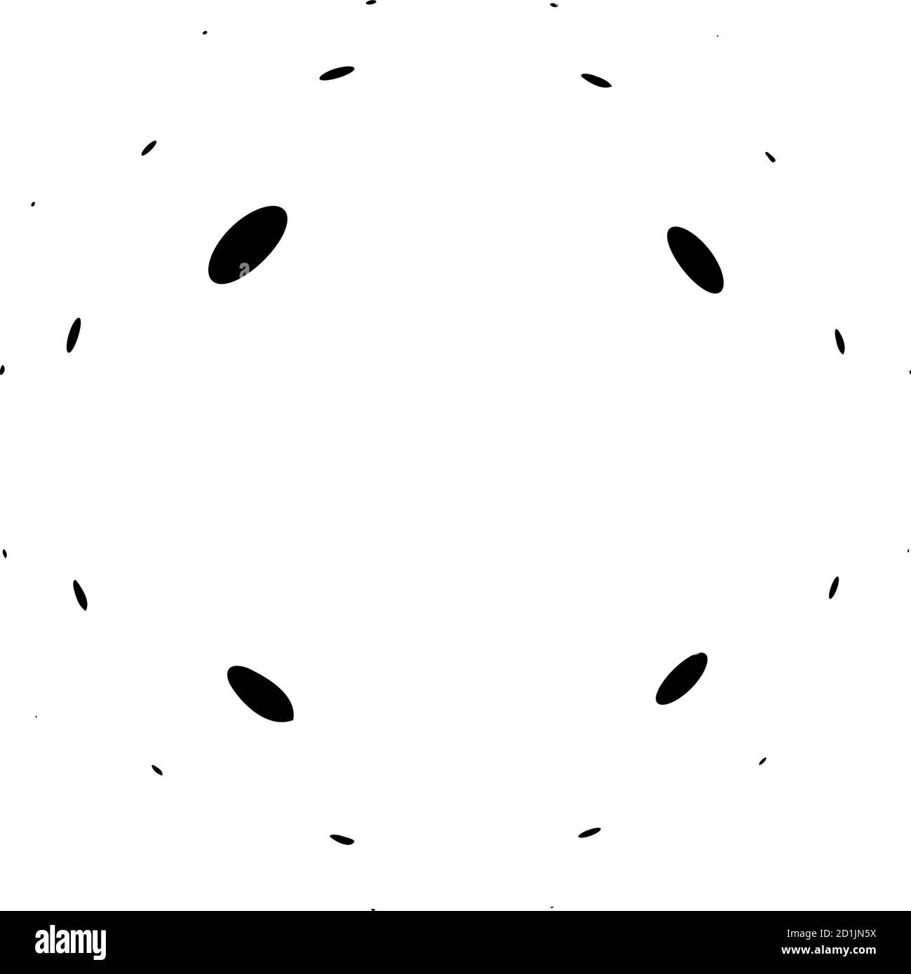 Spherical distortion halftone dots element. Orb, ball deform on bulge ...