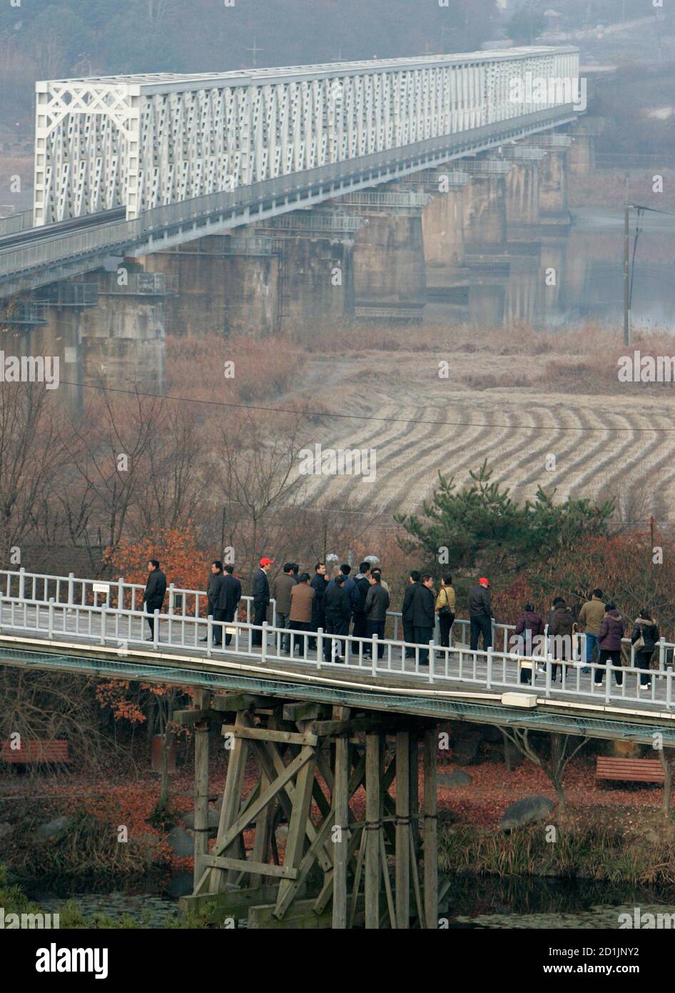 Korean border bridge hi-res stock photography and images - Alamy