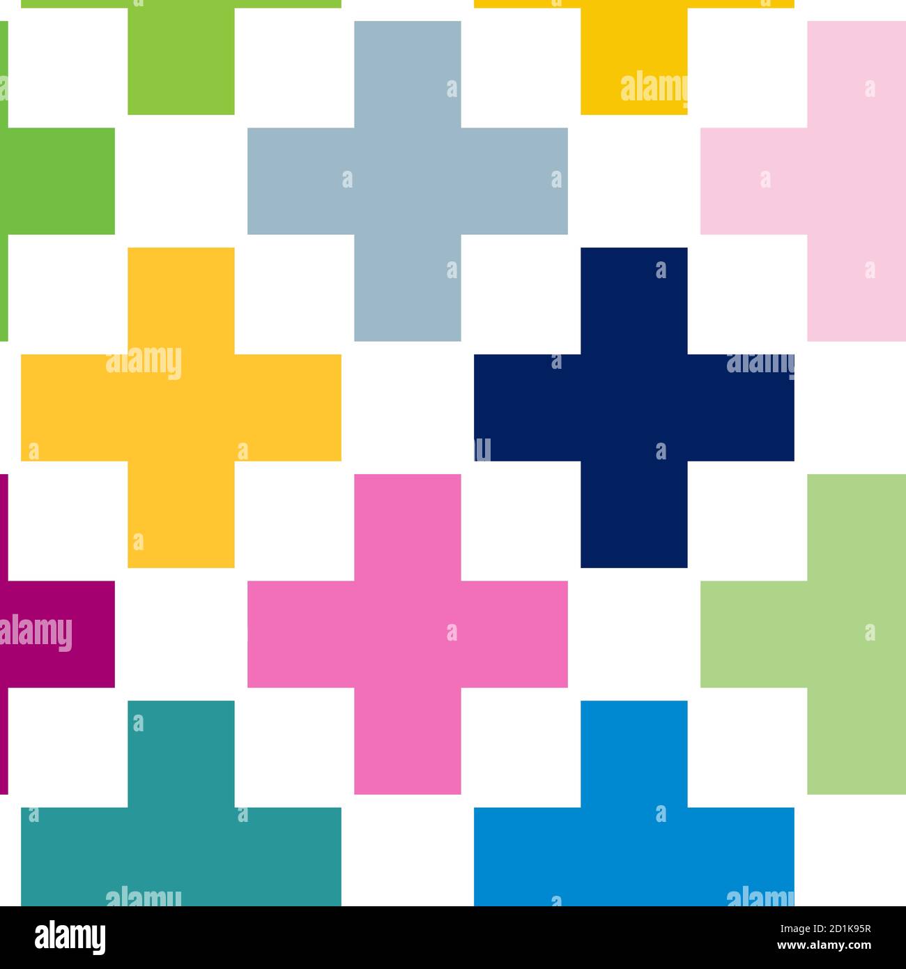 Cross, plus sign geometric seamlessly repeatable pattern, background ...