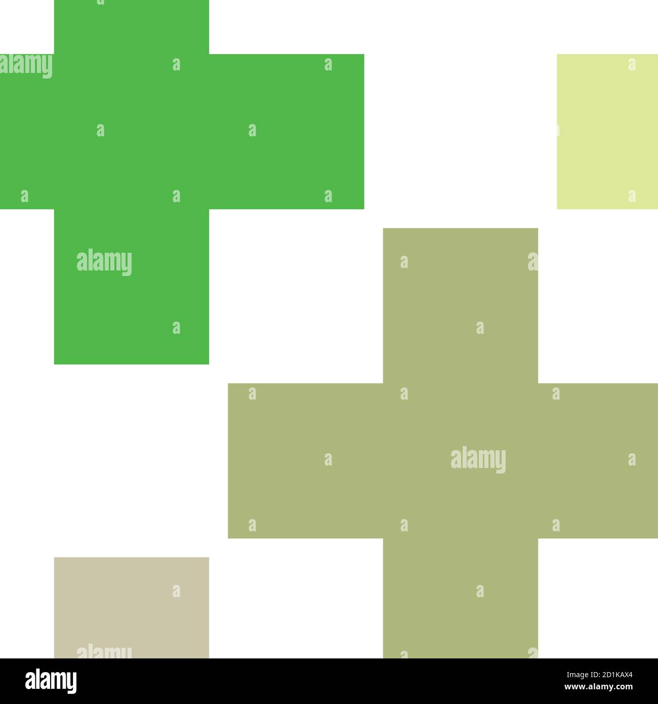 Repeatable green cross sign, mark, symbol for medical, healthcare ...