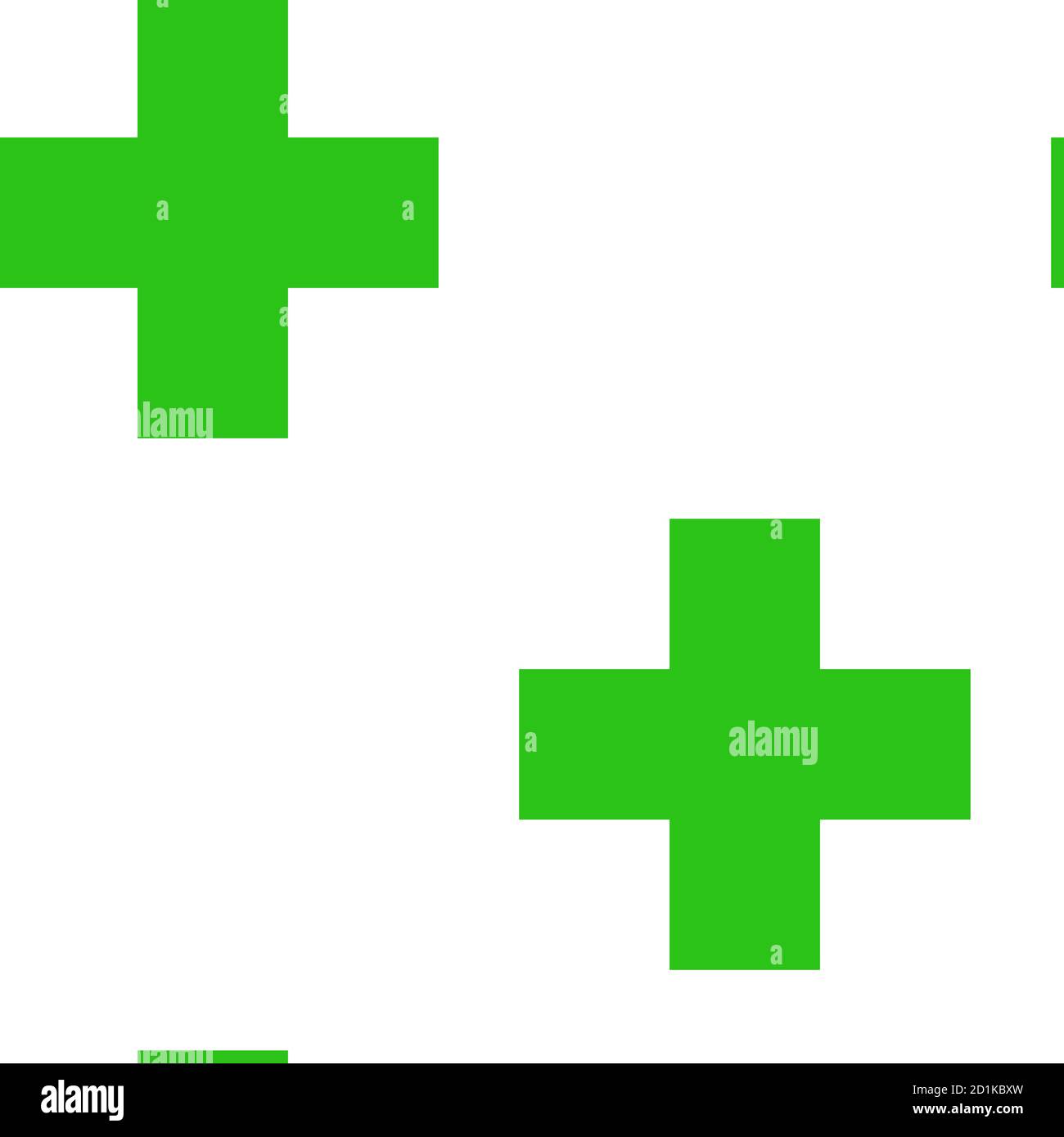 Repeatable green cross sign, mark, symbol for medical, healthcare ...