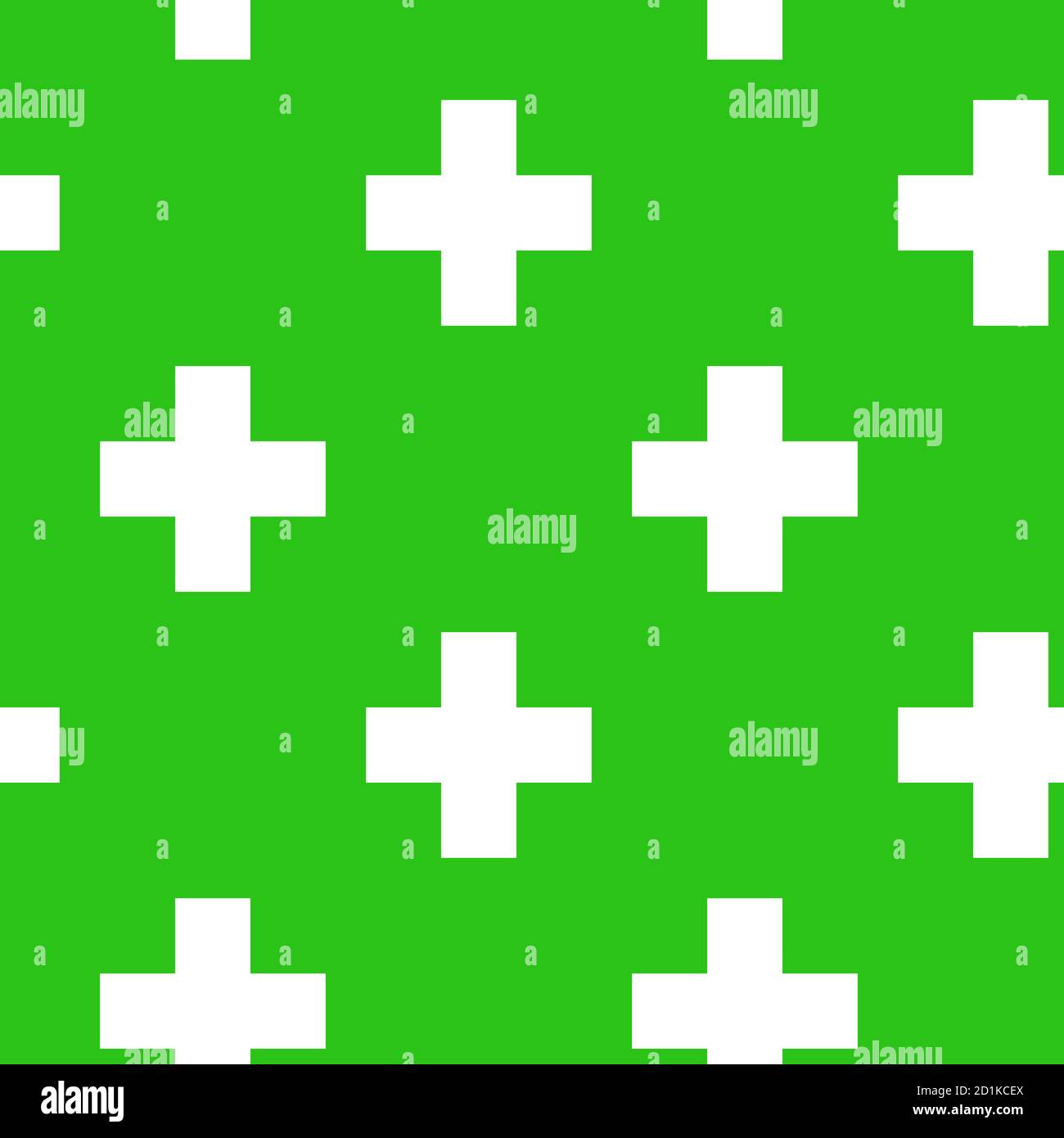 Repeatable green cross sign, mark, symbol for medical, healthcare ...