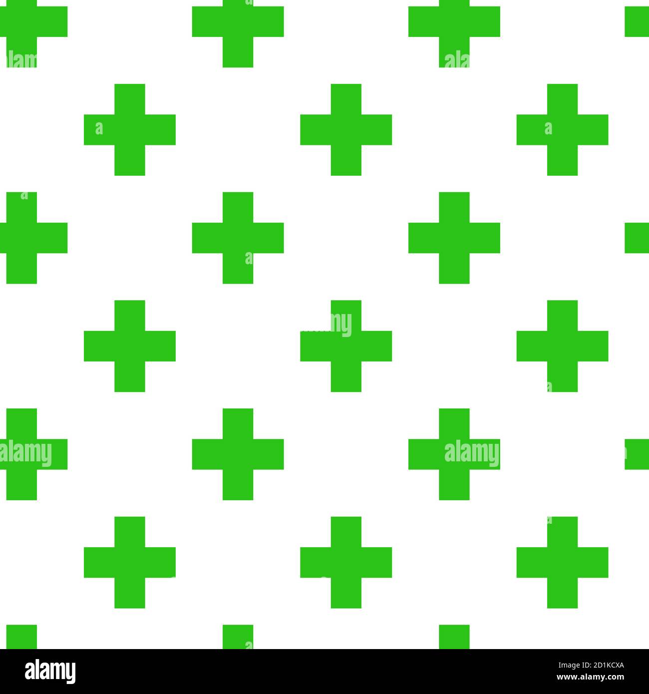 Repeatable green cross sign, mark, symbol for medical, healthcare ...