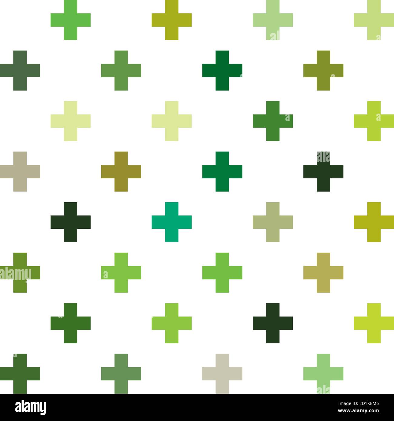 Repeatable green cross sign, mark, symbol for medical, healthcare ...