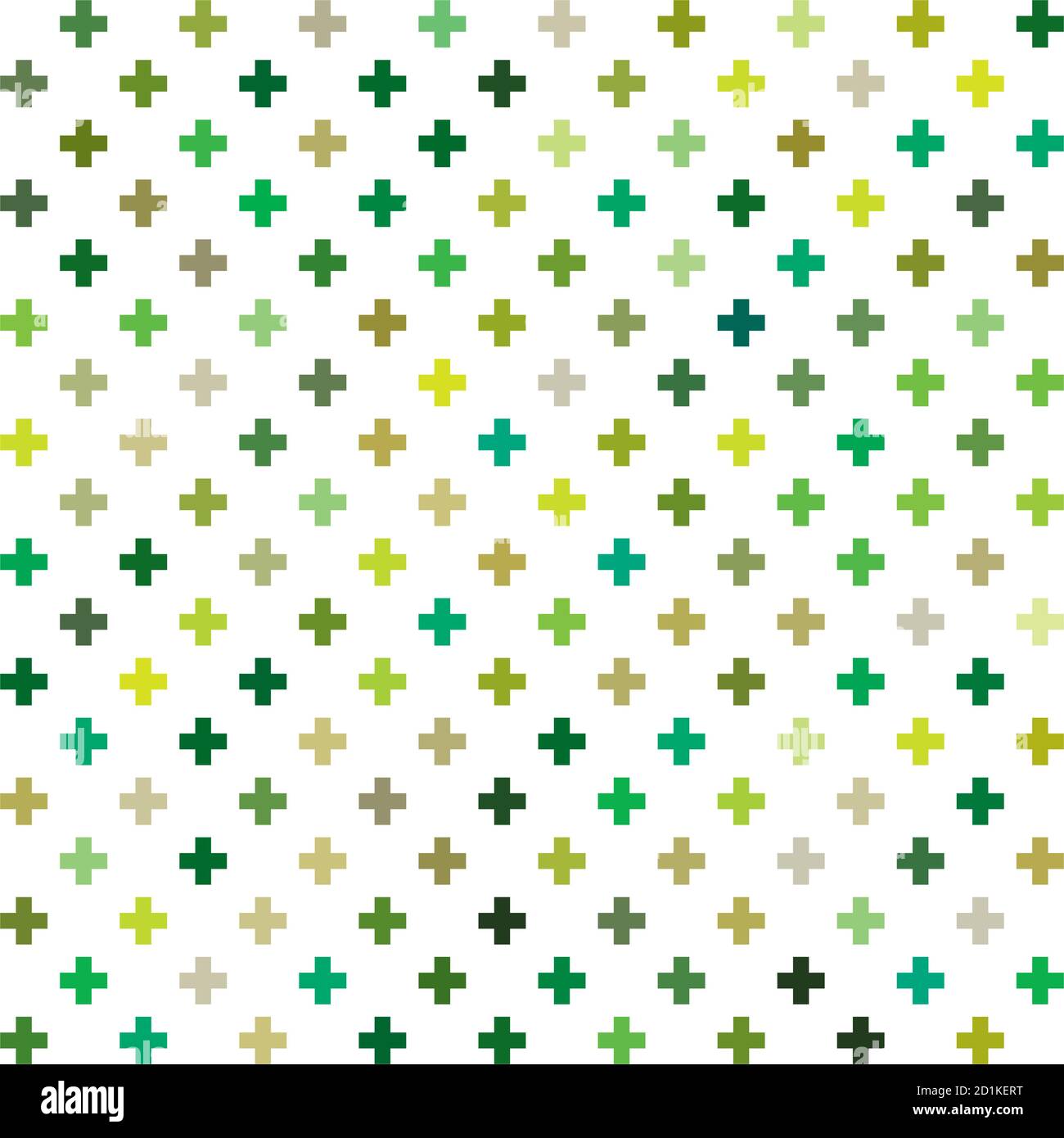 Repeatable green cross sign, mark, symbol for medical, healthcare ...