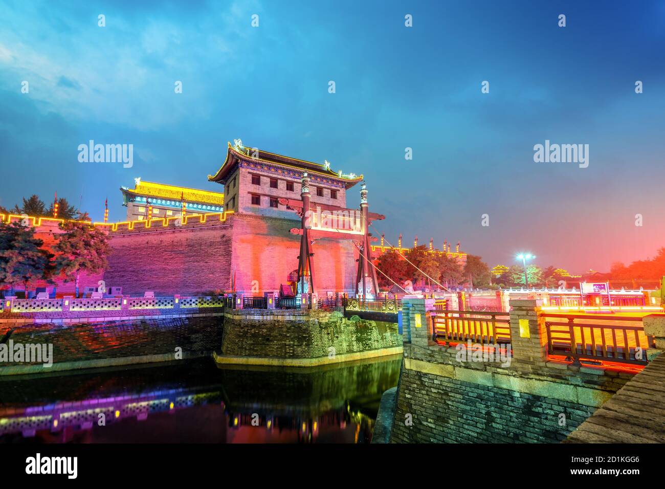 City wall of Xi'an, Yongning Gate, Sothern Gate Stock Photo - Alamy