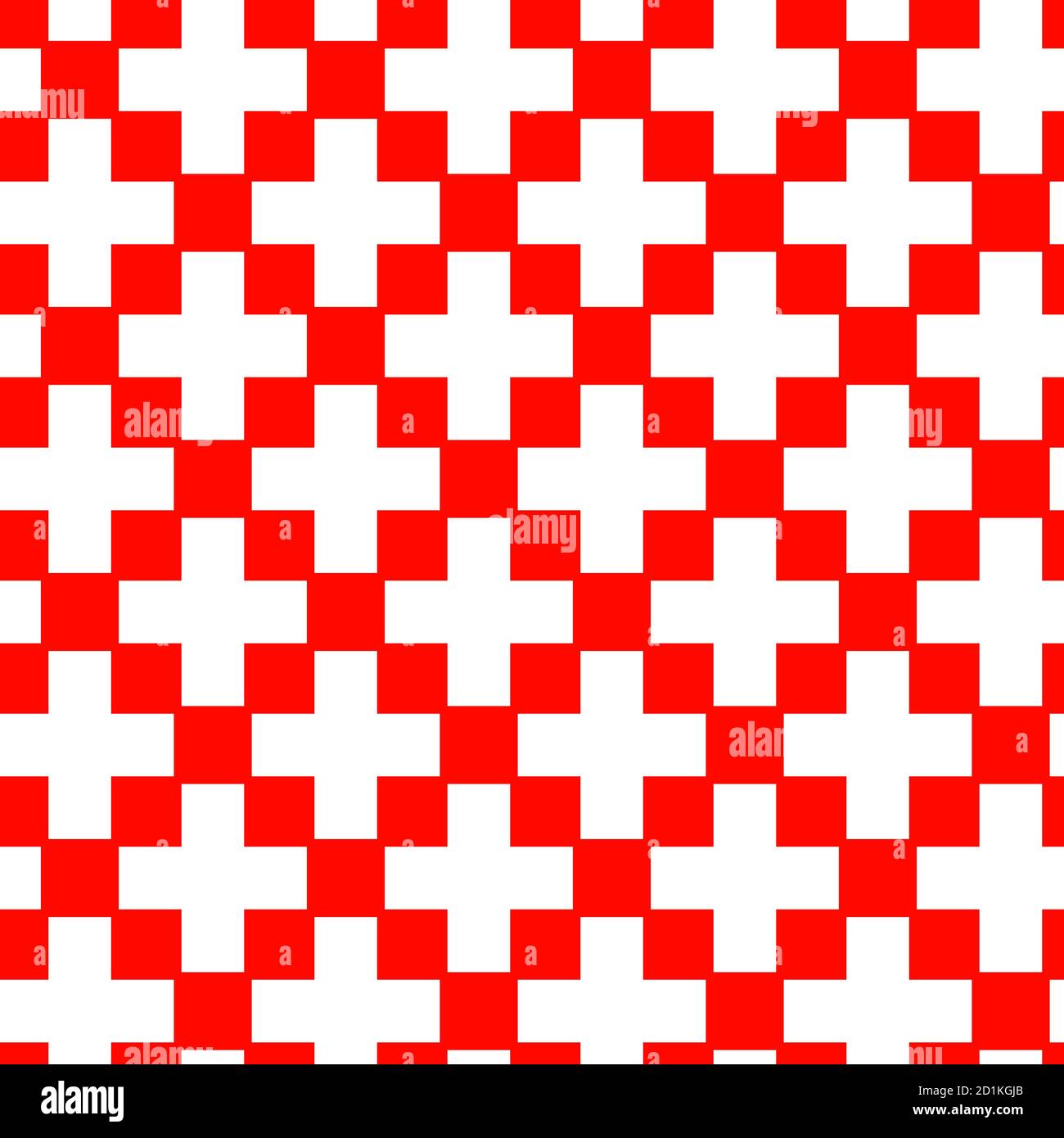 Repeatable white cross sign, mark over red for medical, healthcare ...