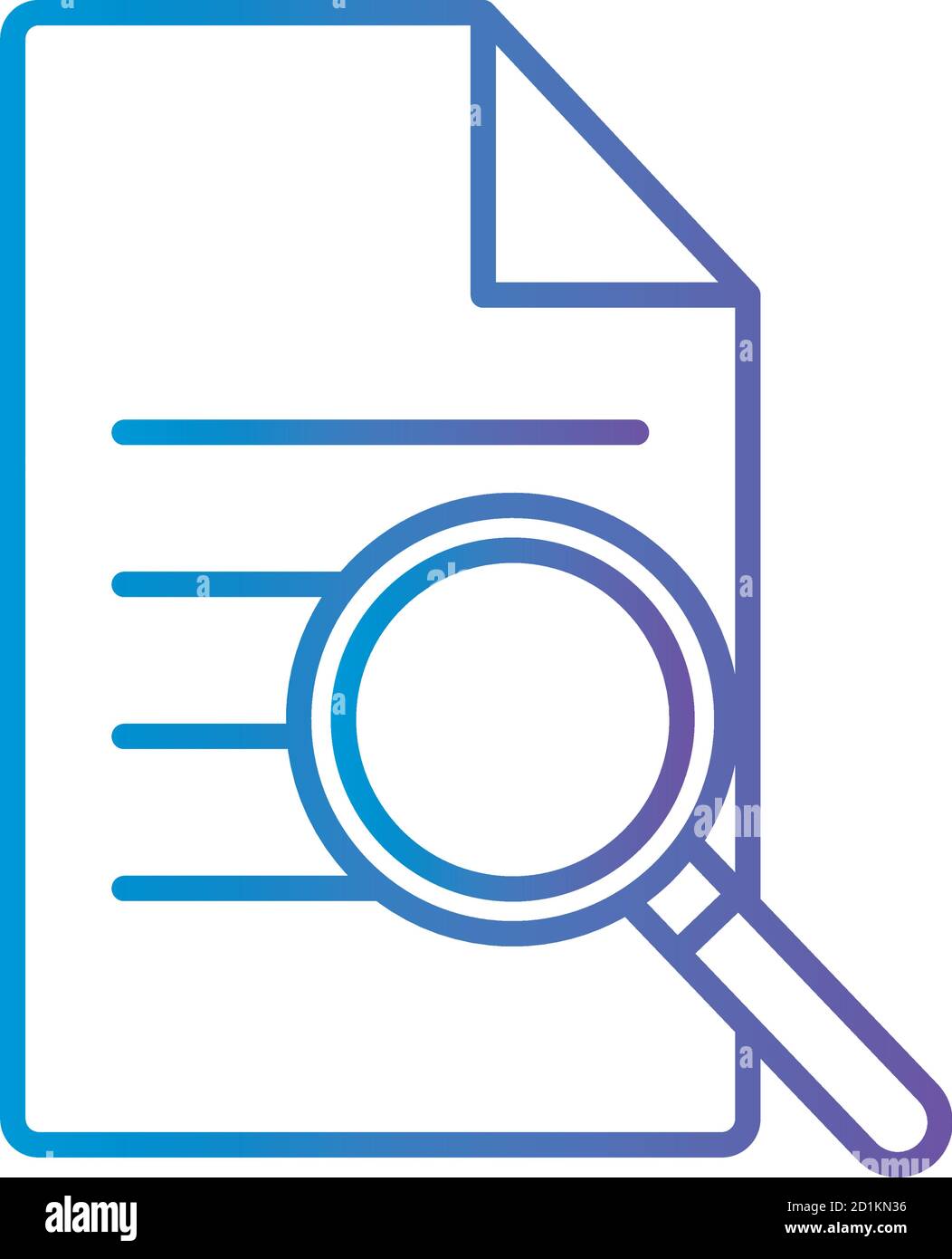 line chart in lupe gradient style icon vector design Stock Vector Image & Art - Alamy