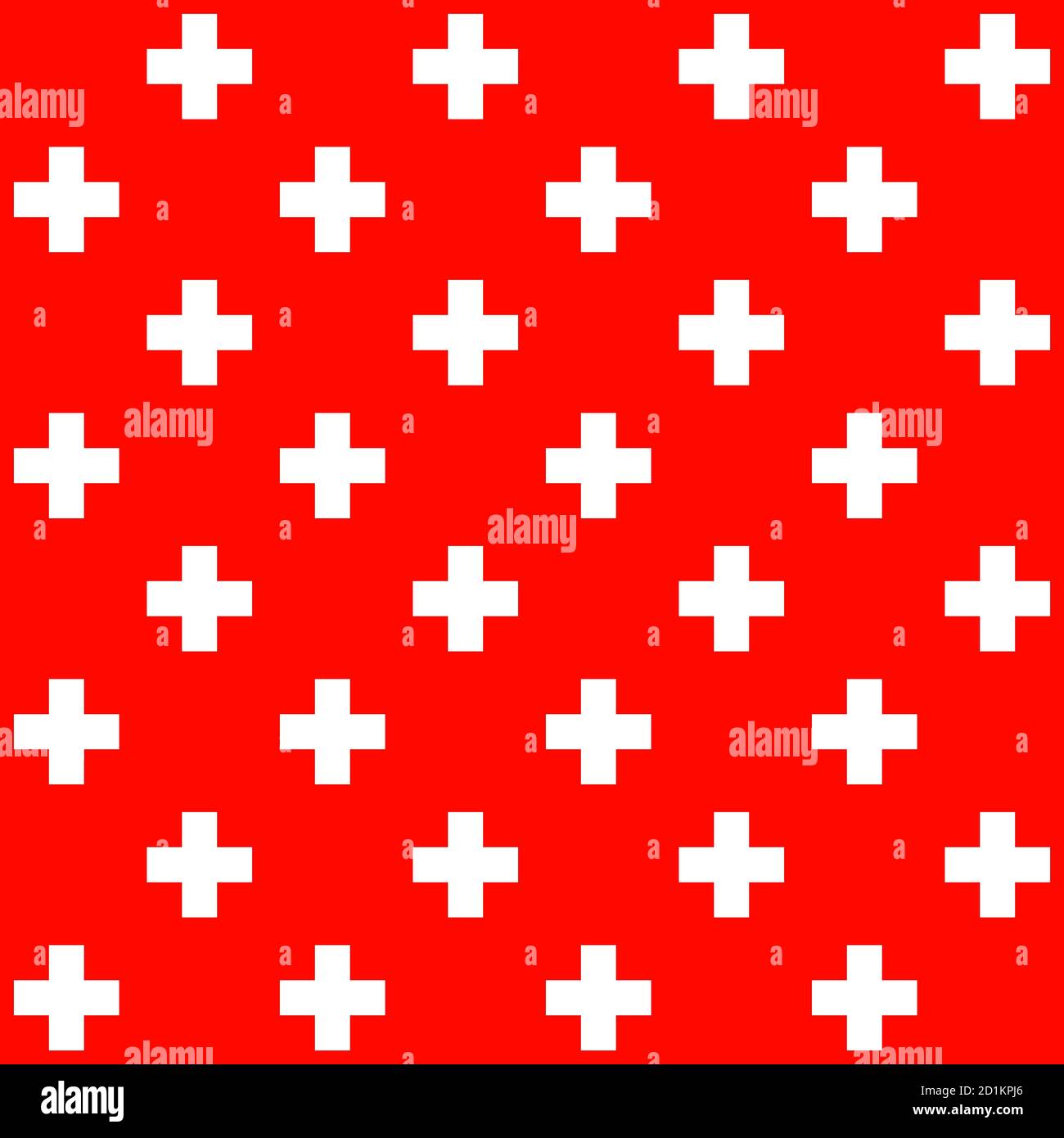 Repeatable white cross sign, mark over red for medical, healthcare ...