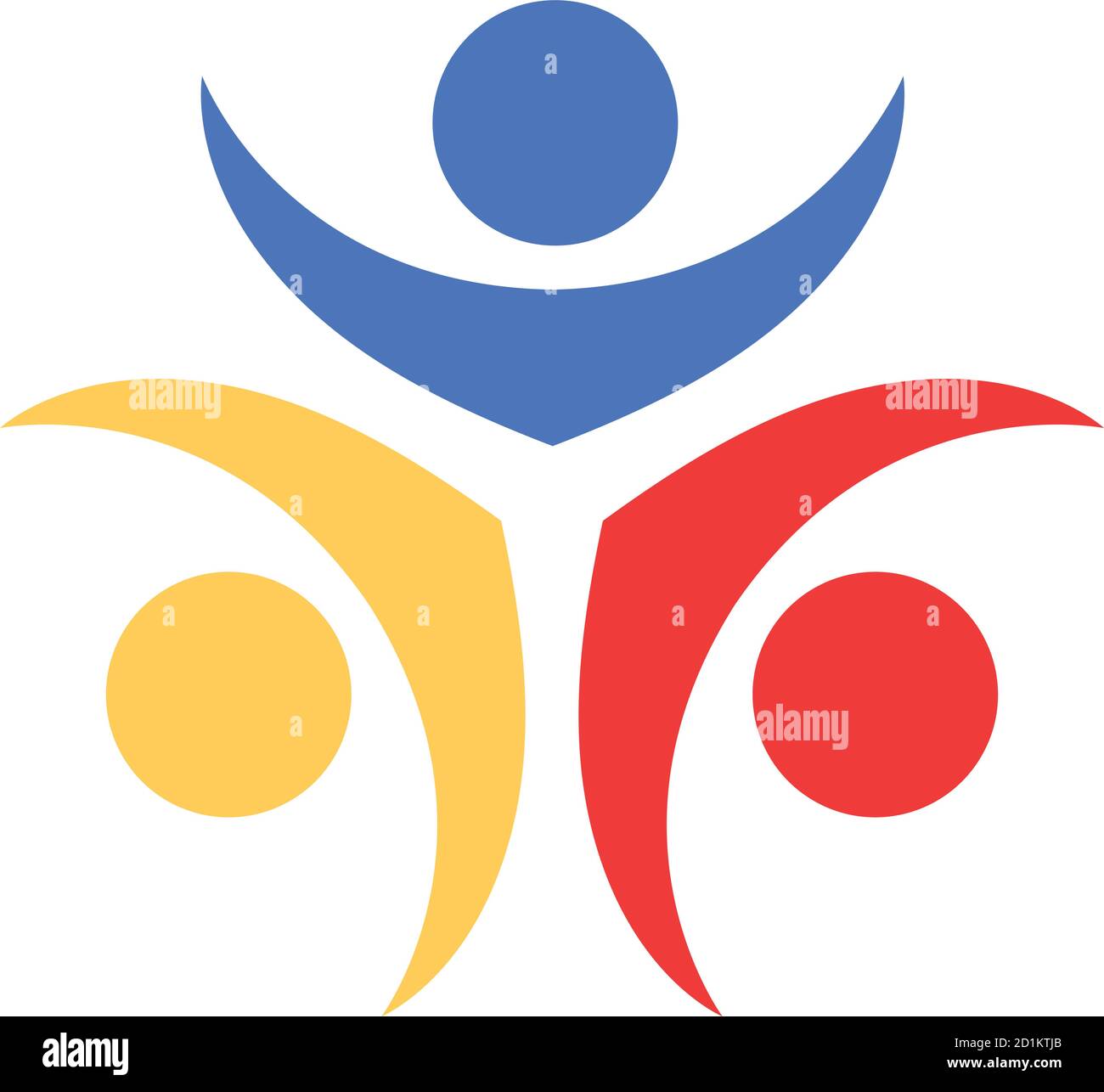 Teamwork trio group, vector symbol Stock Vector Image & Art - Alamy