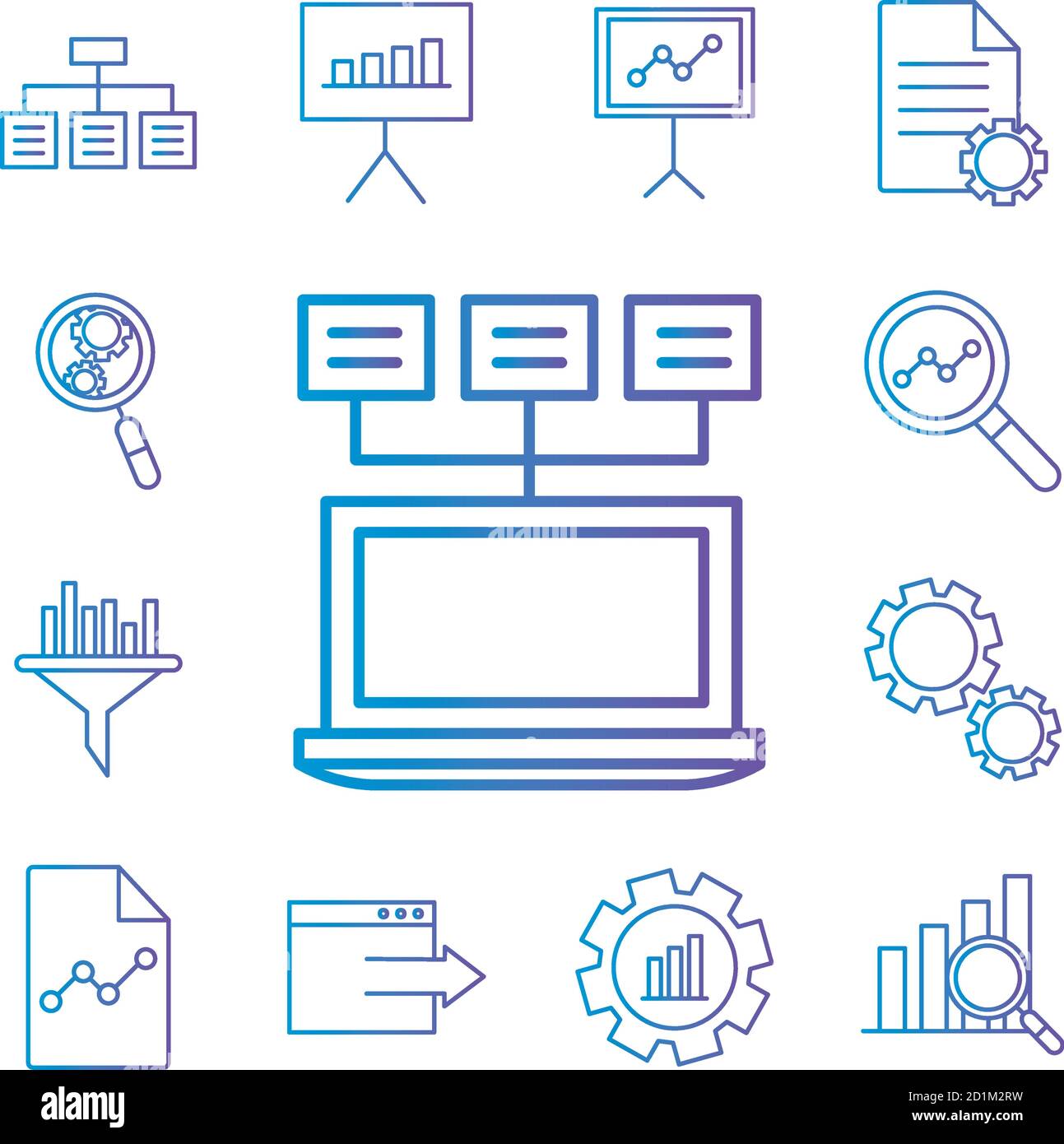 Laptop flow chart Stock Vector Images - Alamy