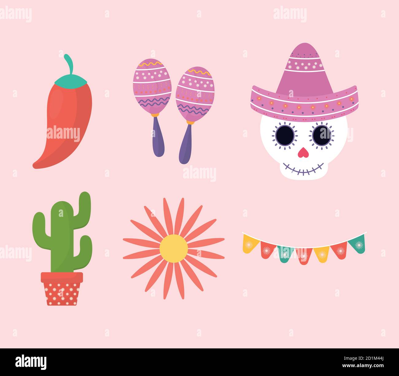 Day dead symbols set hi-res stock photography and images - Alamy