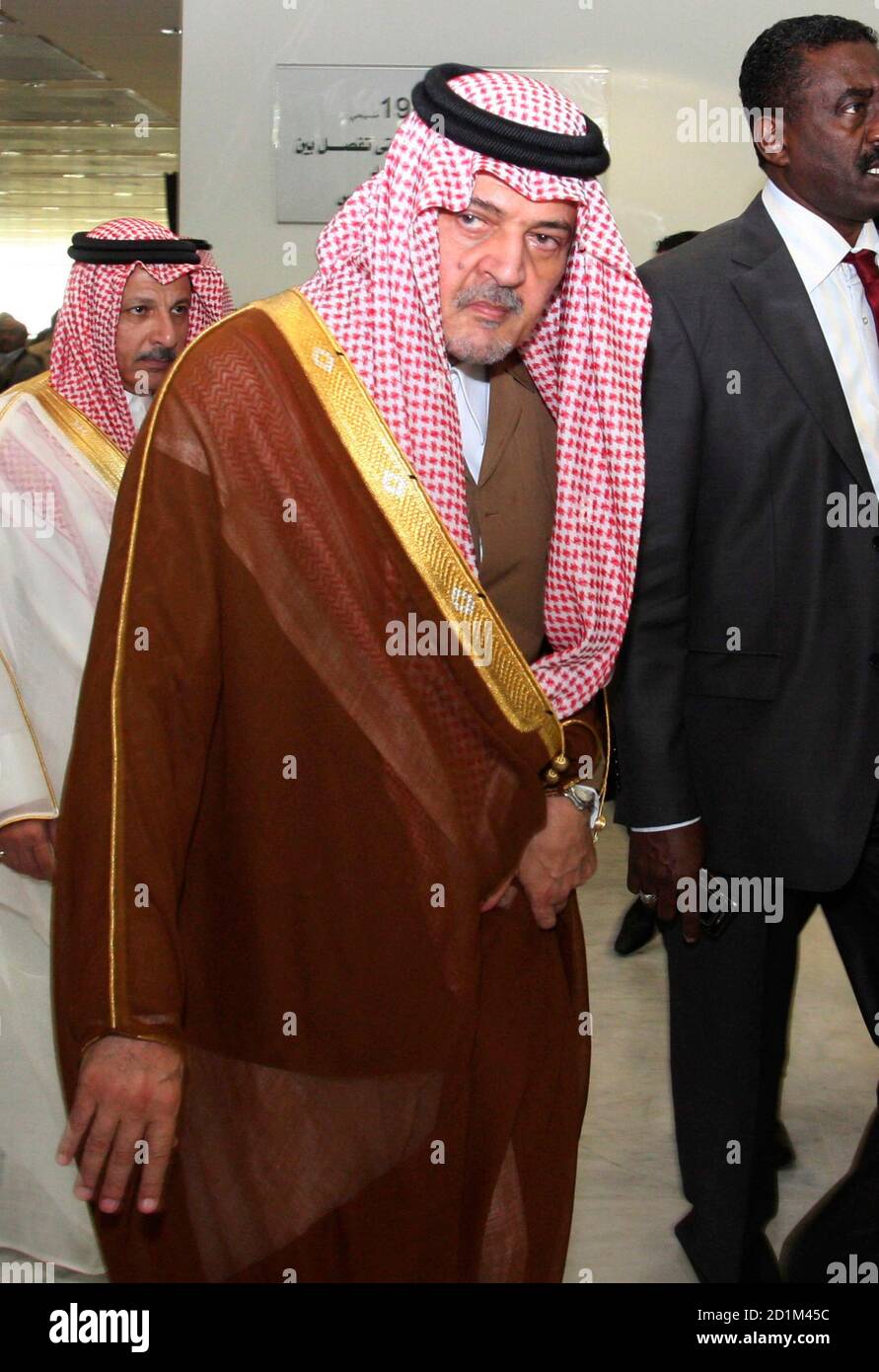 Saudi foreign minister prince saud al faisal arrives to attend meeting hi-res stock photography ...