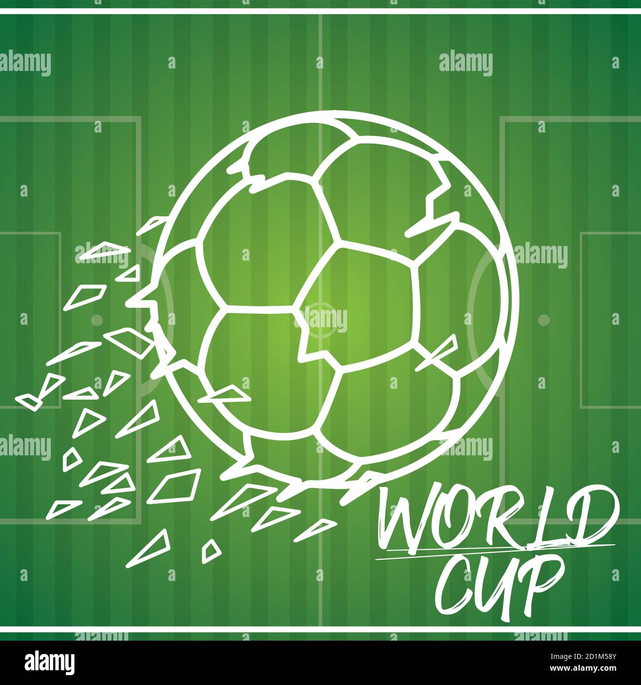 Soccer poster with a soccer ball - Vector illsutration Stock Vector ...