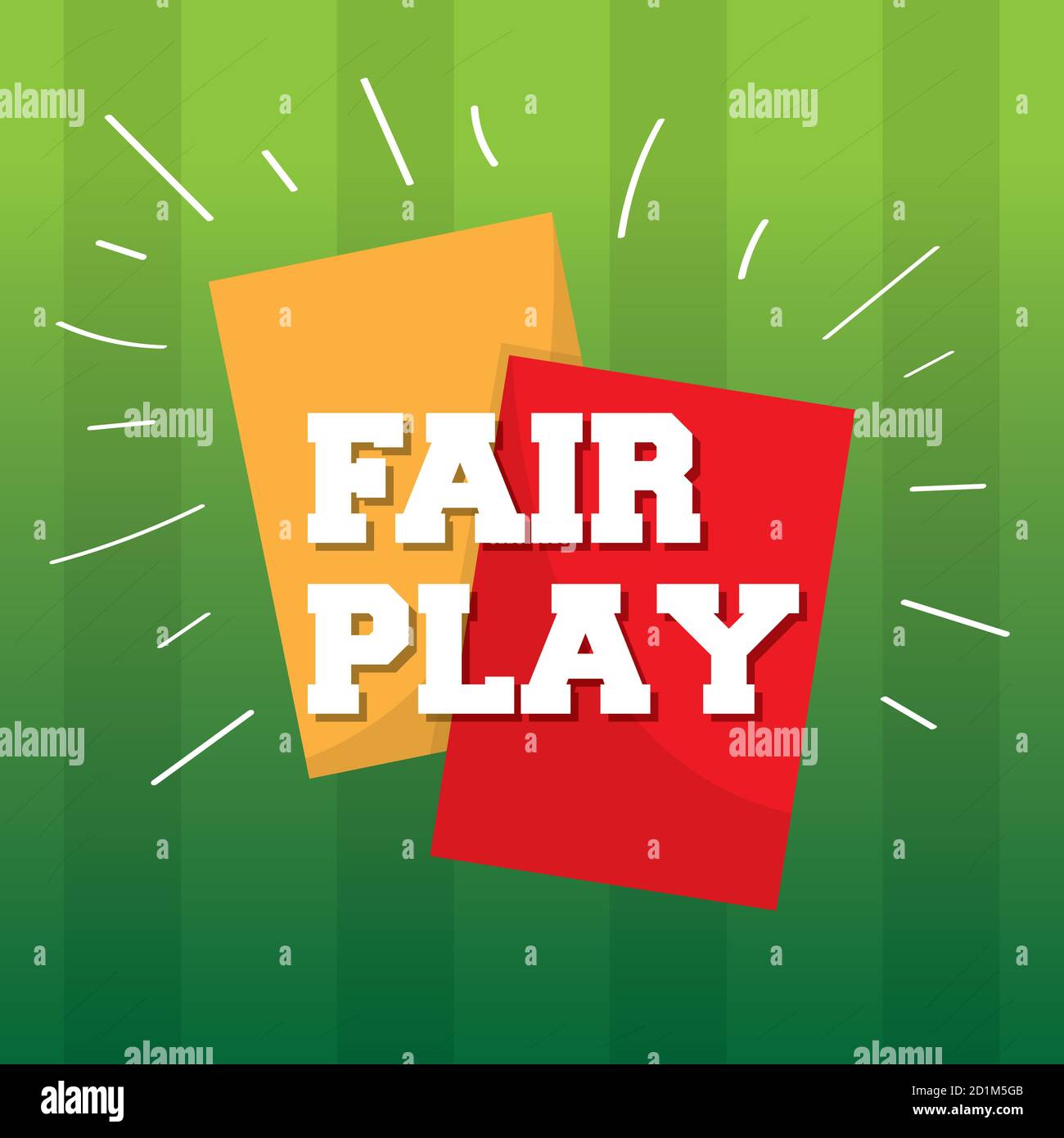 Soccer fair play illustration. Color cards - Vector Stock Vector Image ...