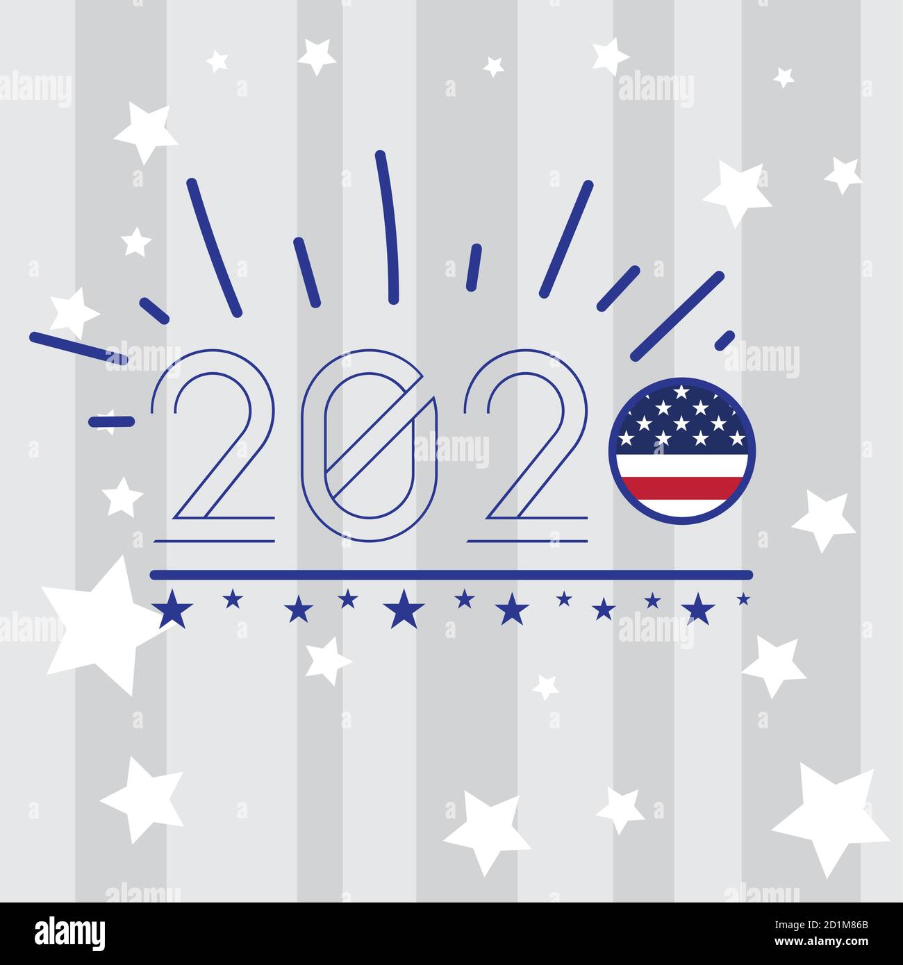 USA election day poster. Vote 2020 - Vector illustration Stock Vector ...