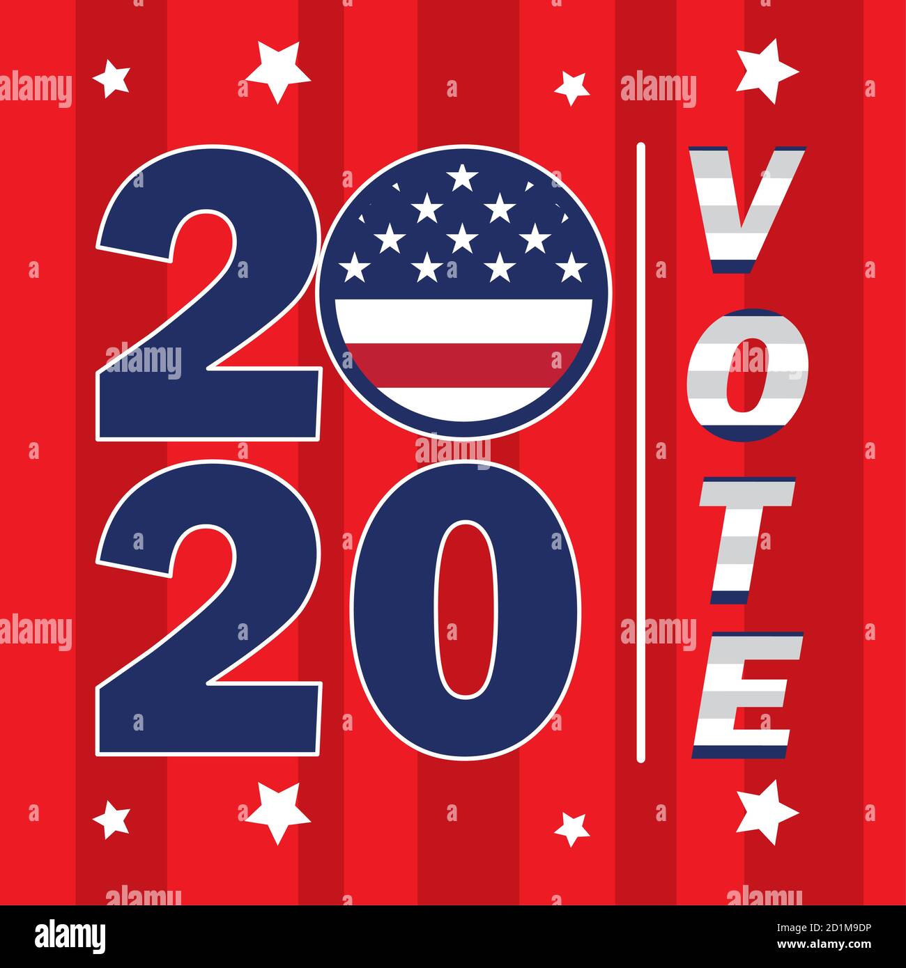 USA election day poster. Vote 2020 - Vector illustration Stock Vector ...