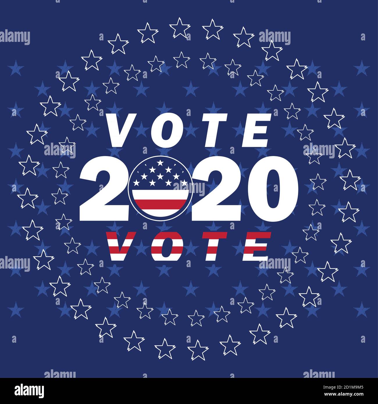 USA election day poster. Vote 2020 - Vector illustration Stock Vector ...
