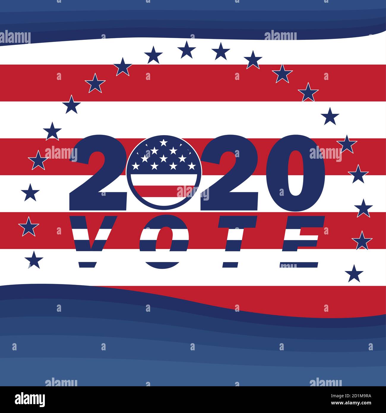USA election day poster. Vote 2020 - Vector illustration Stock Vector ...