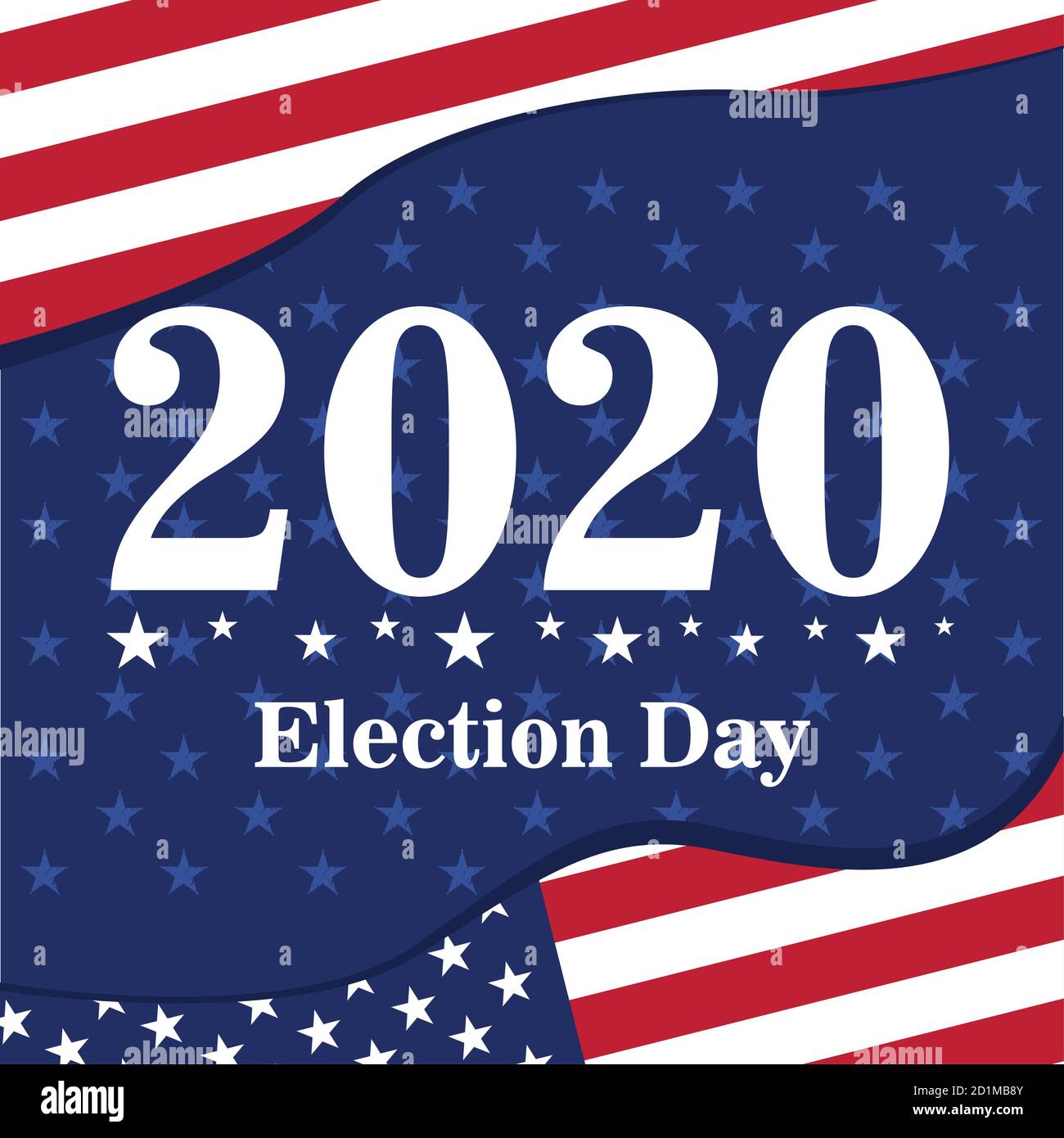 USA election day poster. Vote 2020 - Vector illustration Stock Vector ...