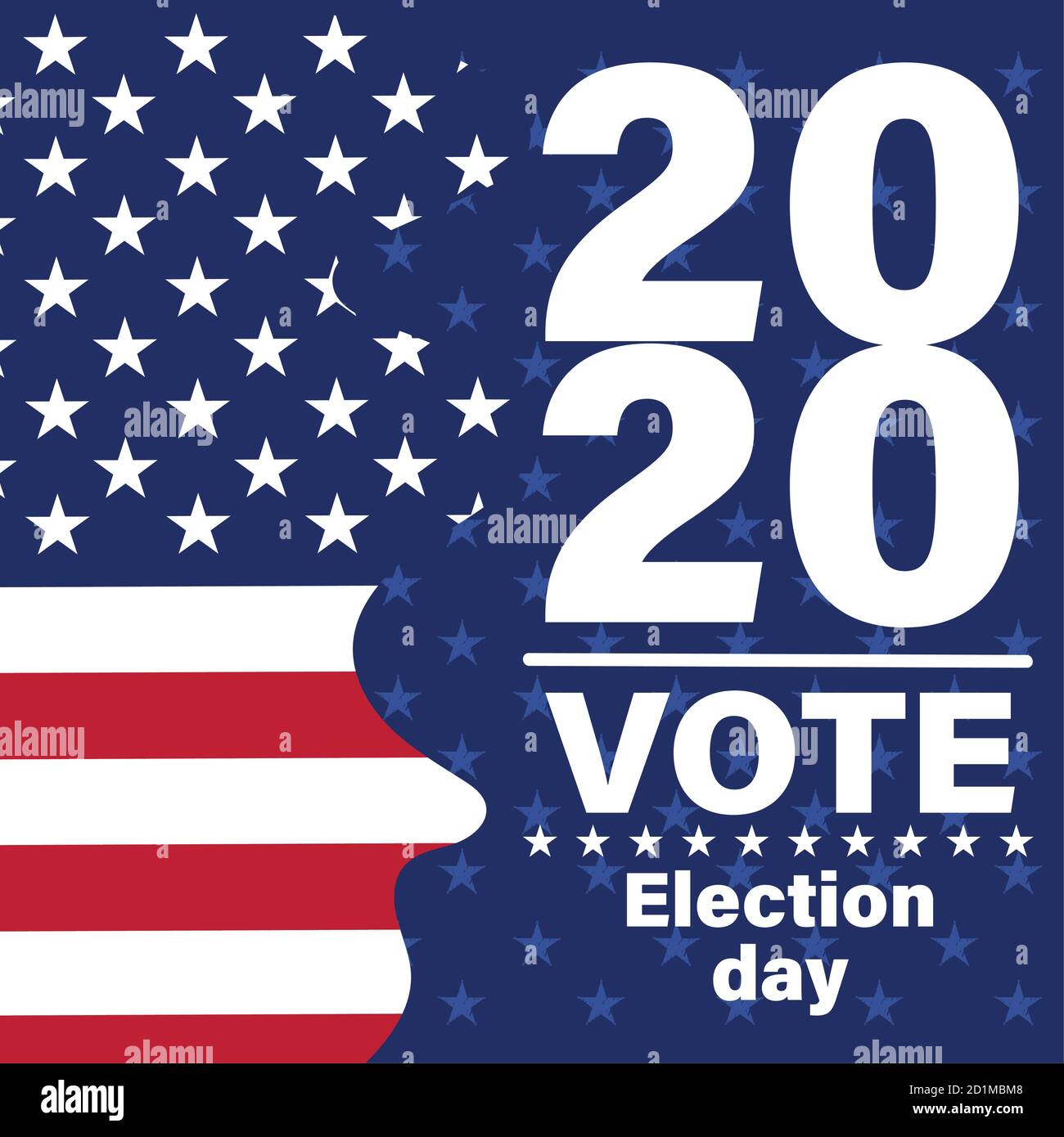 USA election day poster. Vote 2020 - Vector illustration Stock Vector ...