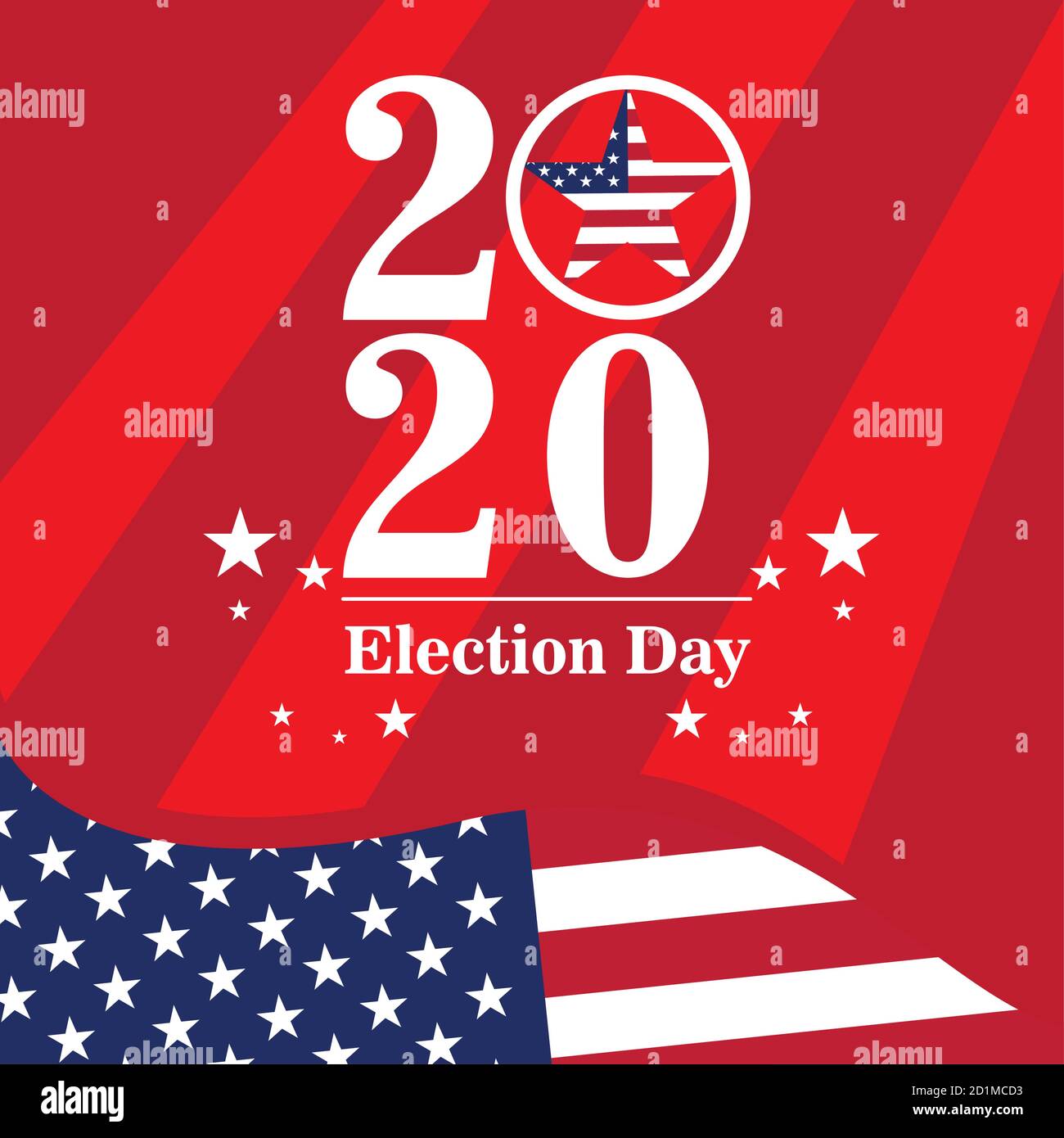 USA election day poster. Vote 2020 - Vector illustration Stock Vector ...