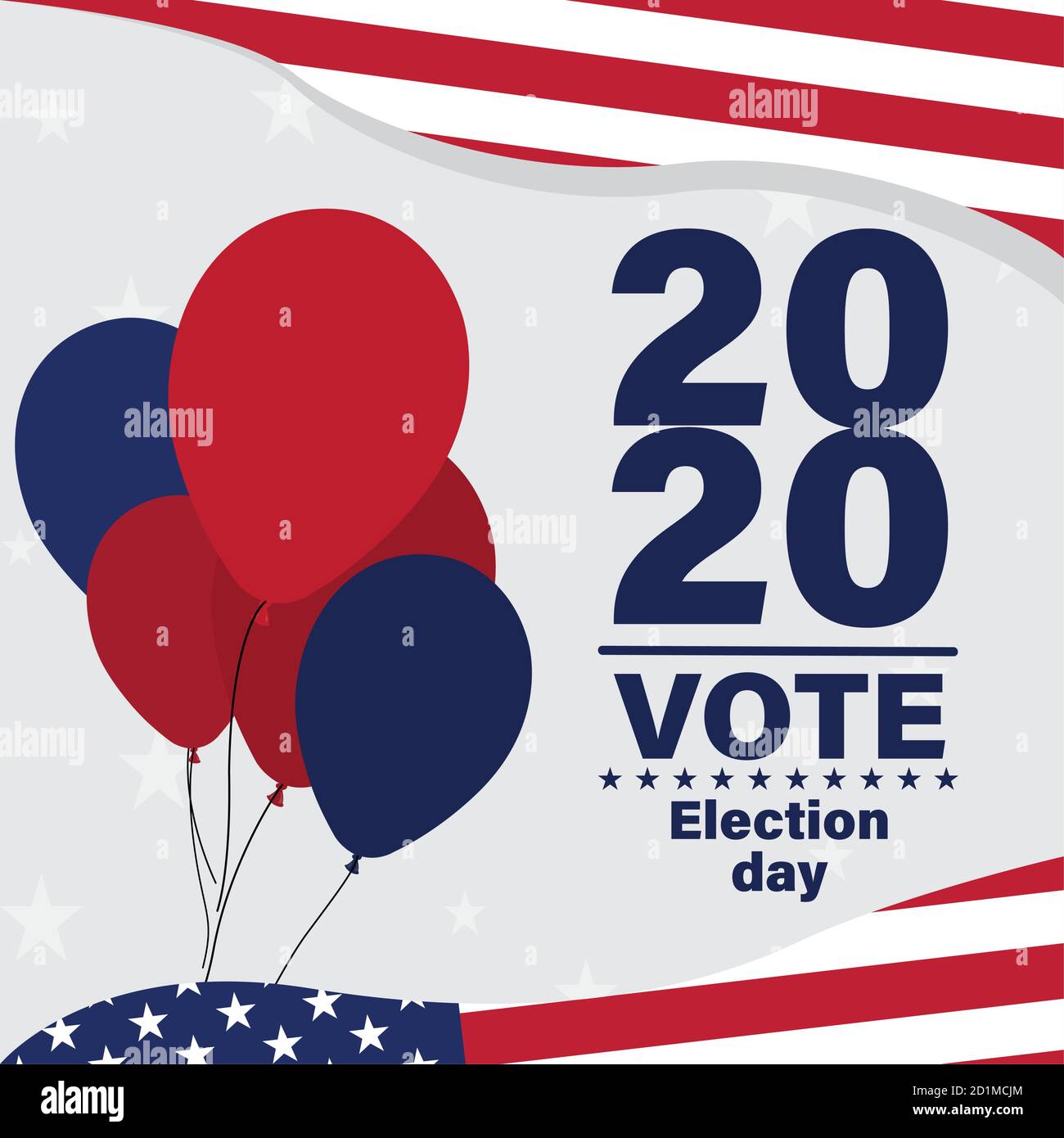 USA election day poster. Vote 2020 - Vector illustration Stock Vector ...