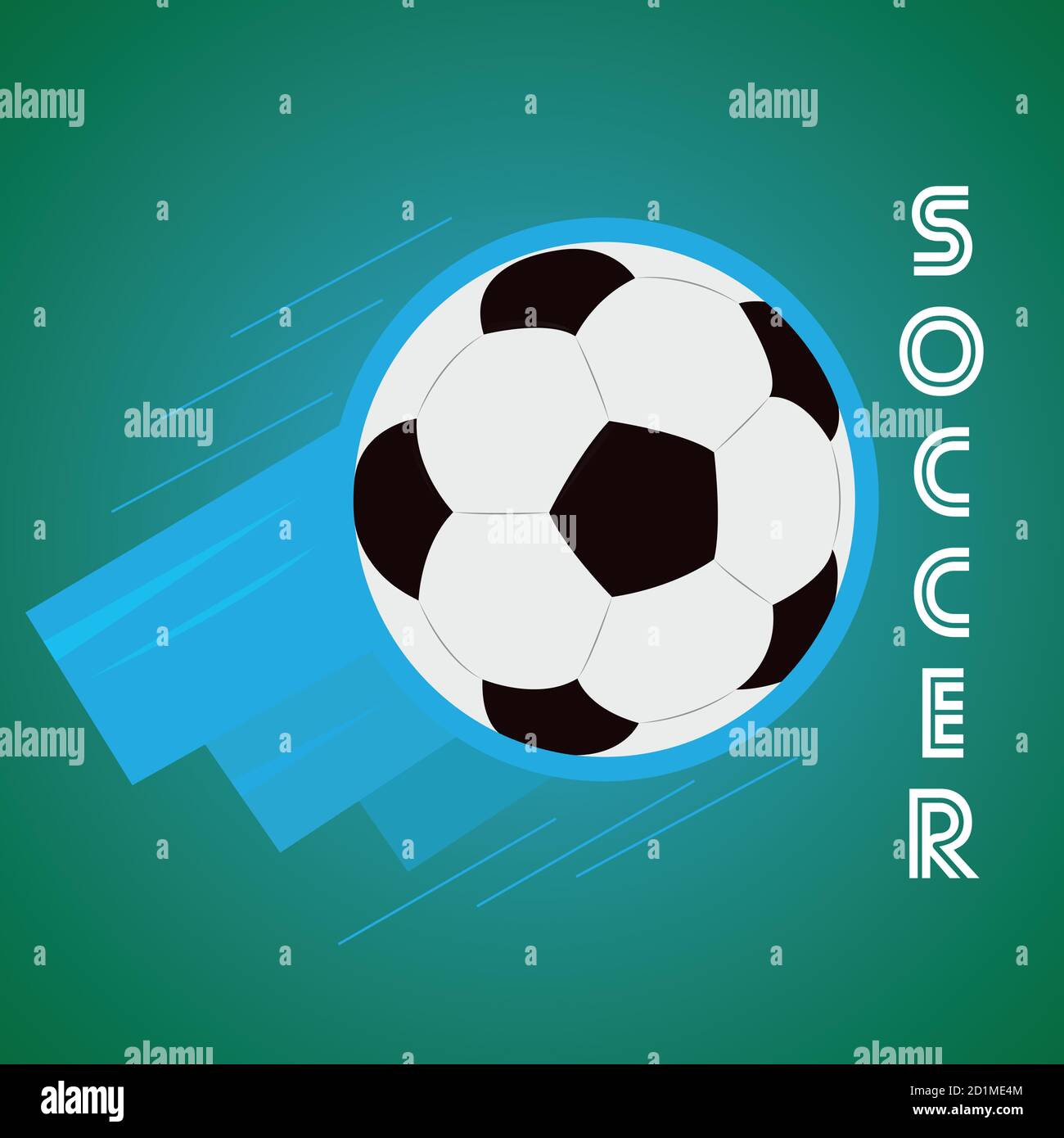 Soccer poster with a soccer ball - Vector illsutration Stock Vector ...
