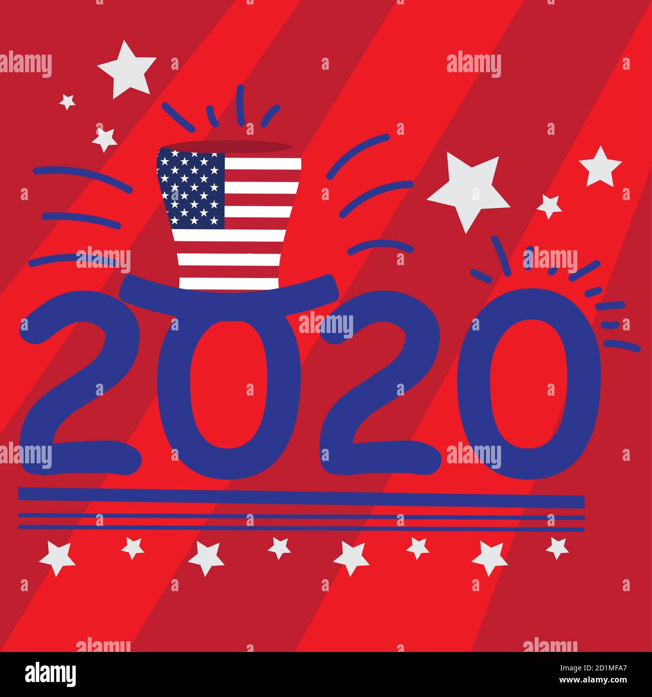 USA election day poster. Vote 2020 - Vector illustration Stock Vector ...