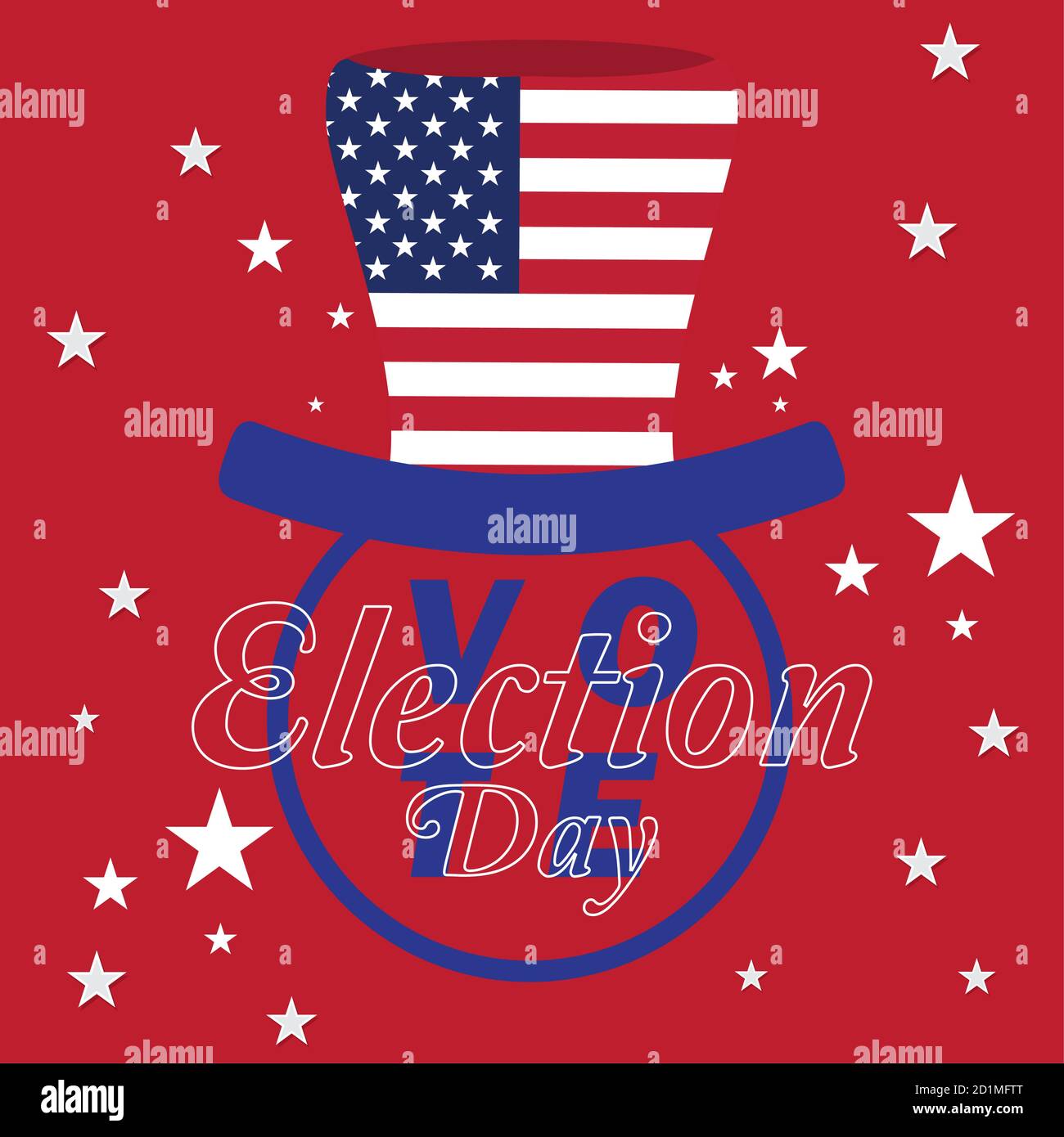 USA election day poster. Vote 2020 - Vector illustration Stock Vector ...