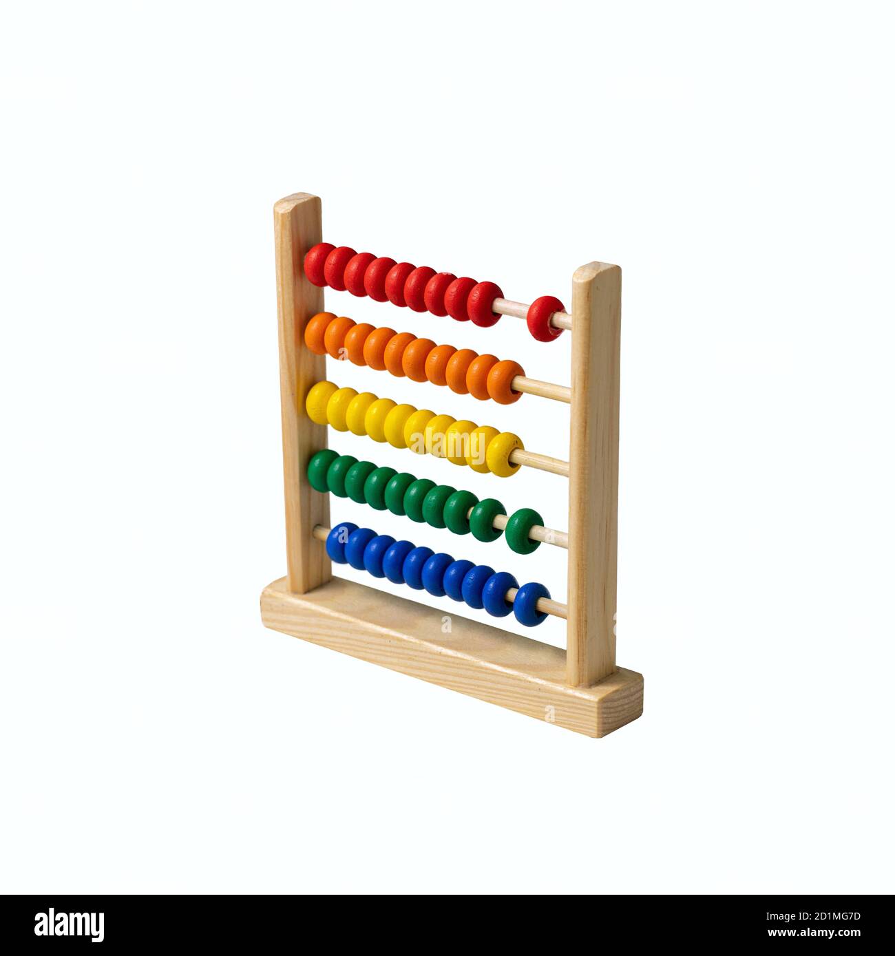 Colorful wooden child abacus isolated over white background. math ...