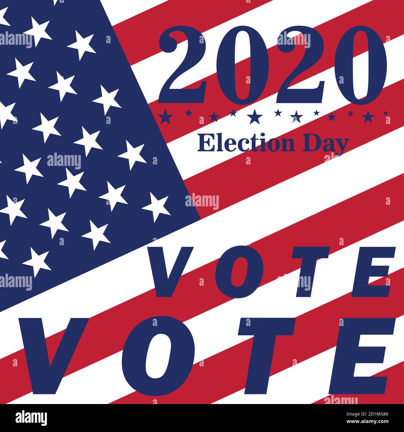 USA election day poster. Vote 2020 - Vector illustration Stock Vector ...