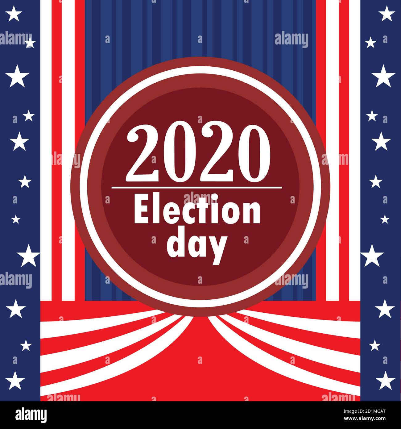 USA election day poster. Vote 2020 - Vector illustration Stock Vector ...