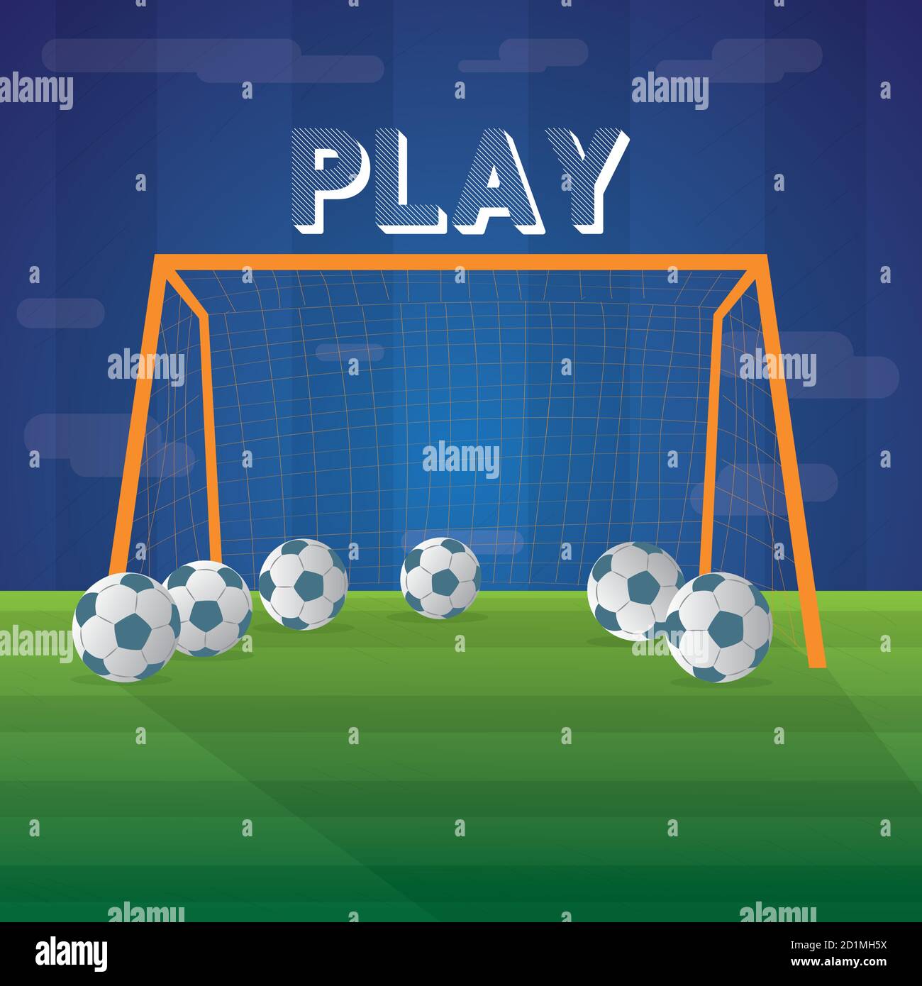 Soccer goal in a soccer field - Vector Stock Vector Image & Art - Alamy