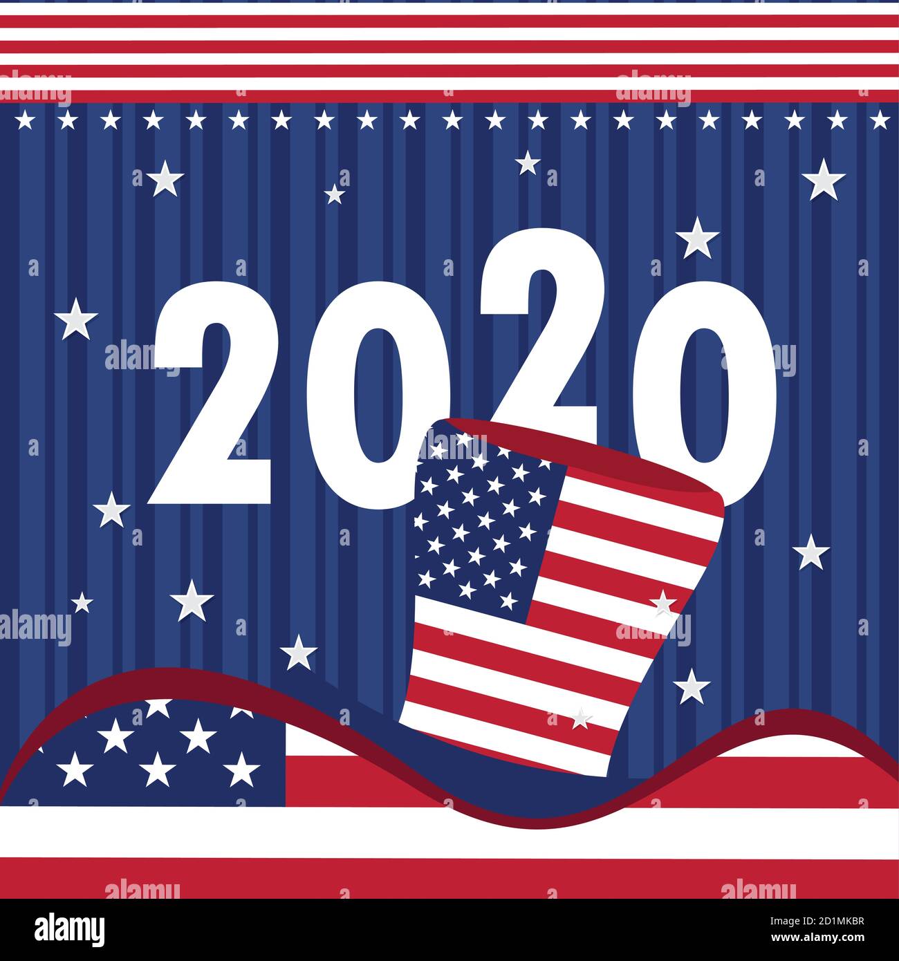 USA election day poster. Vote 2020 - Vector illustration Stock Vector ...