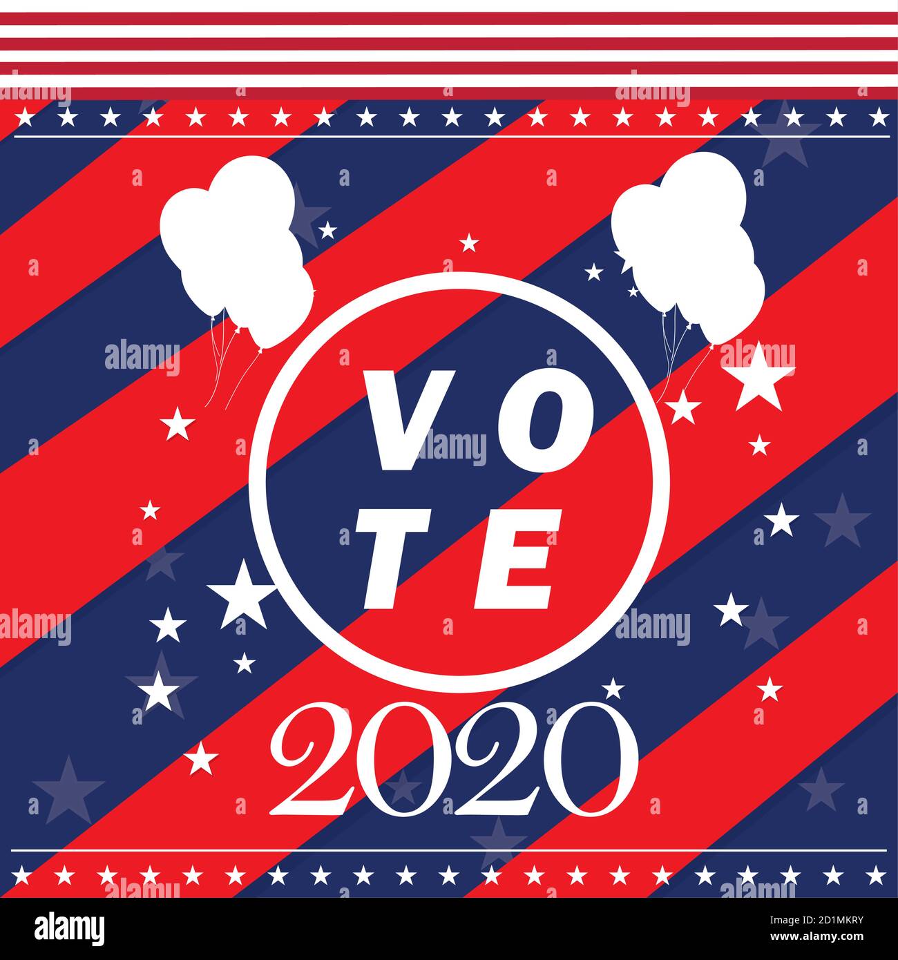 USA election day poster. Vote 2020 - Vector illustration Stock Vector ...