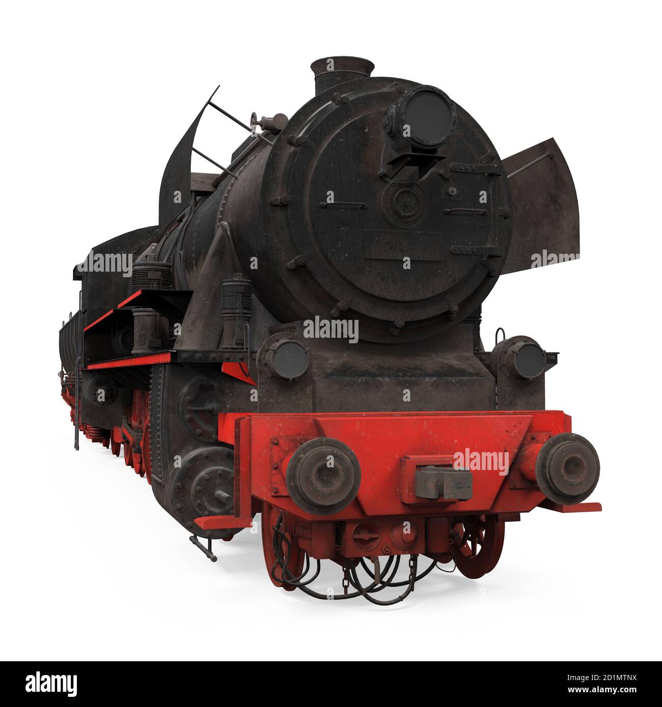 Old Steam Locomotive Isolated Stock Photo - Alamy