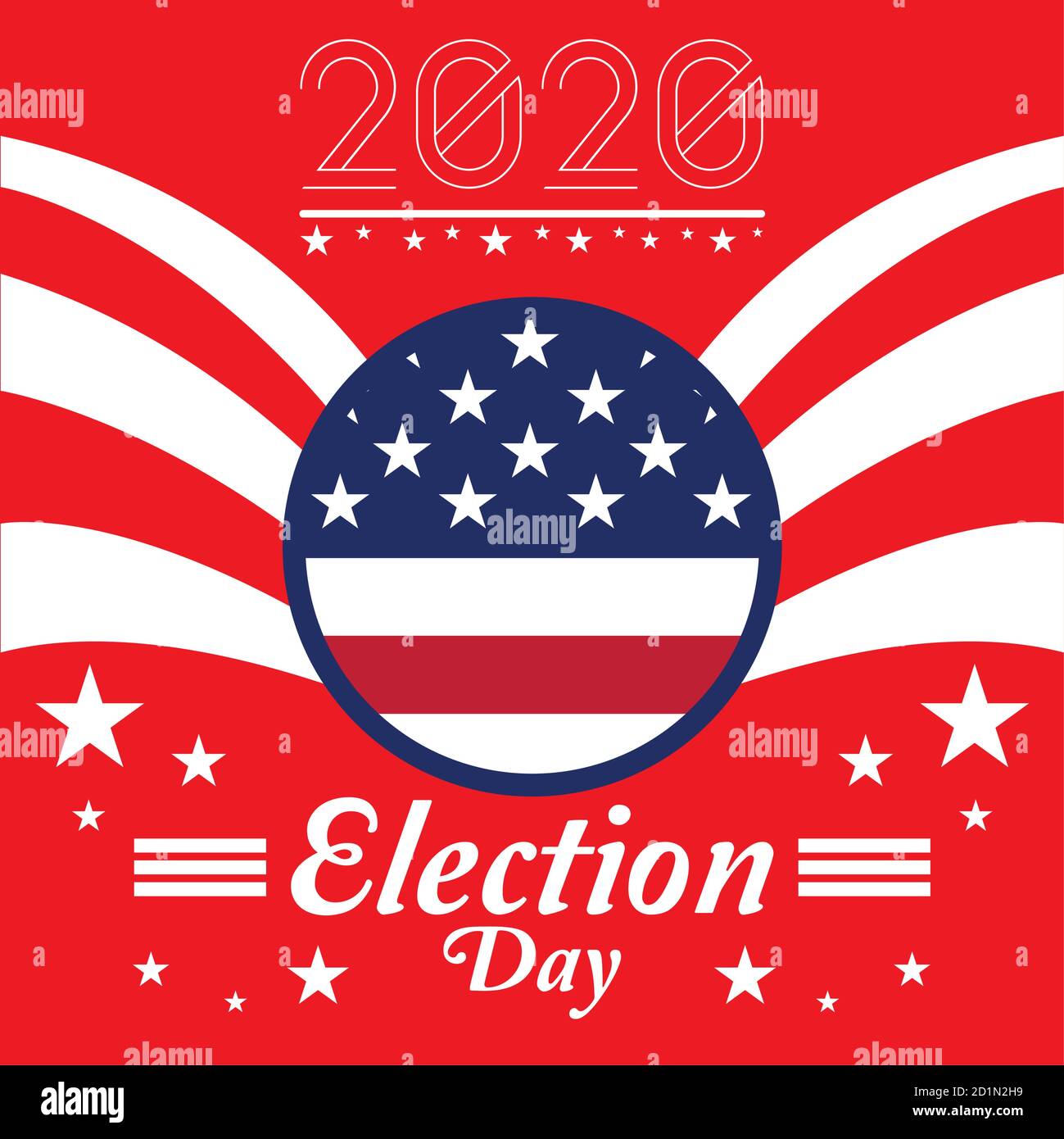 USA election day poster. Vote 2020 - Vector illustration Stock Vector ...