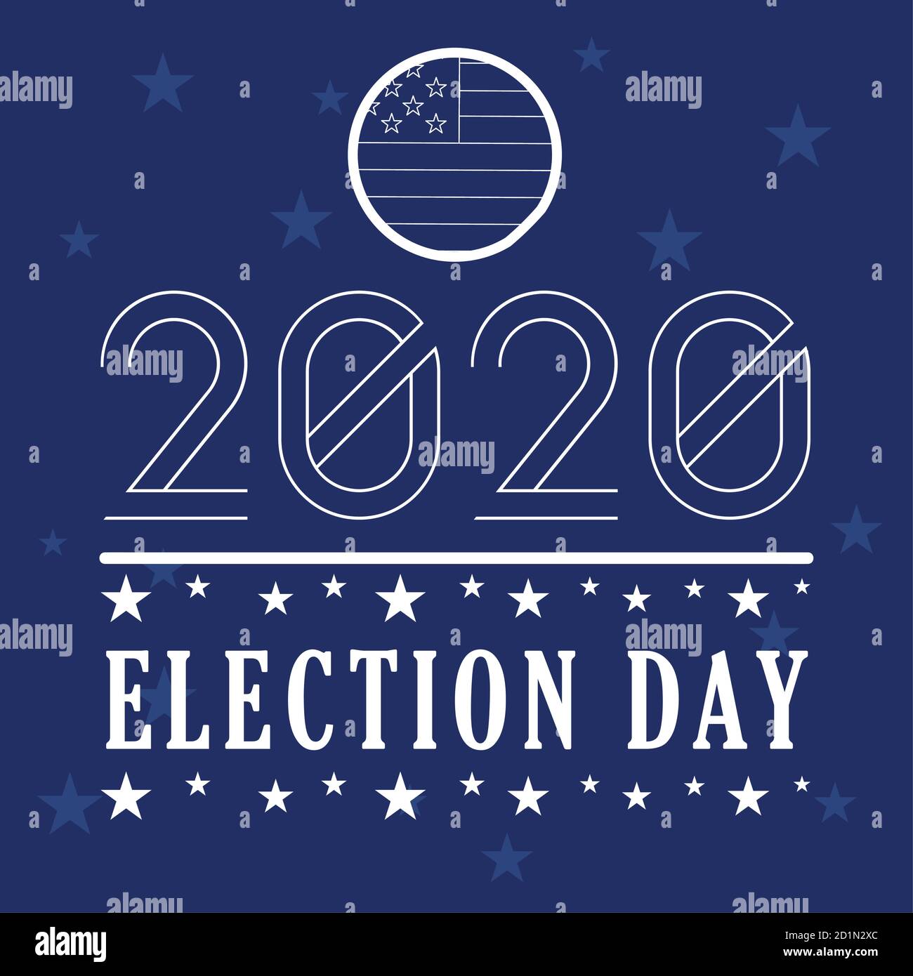 USA election day poster. Vote 2020 - Vector illustration Stock Vector ...