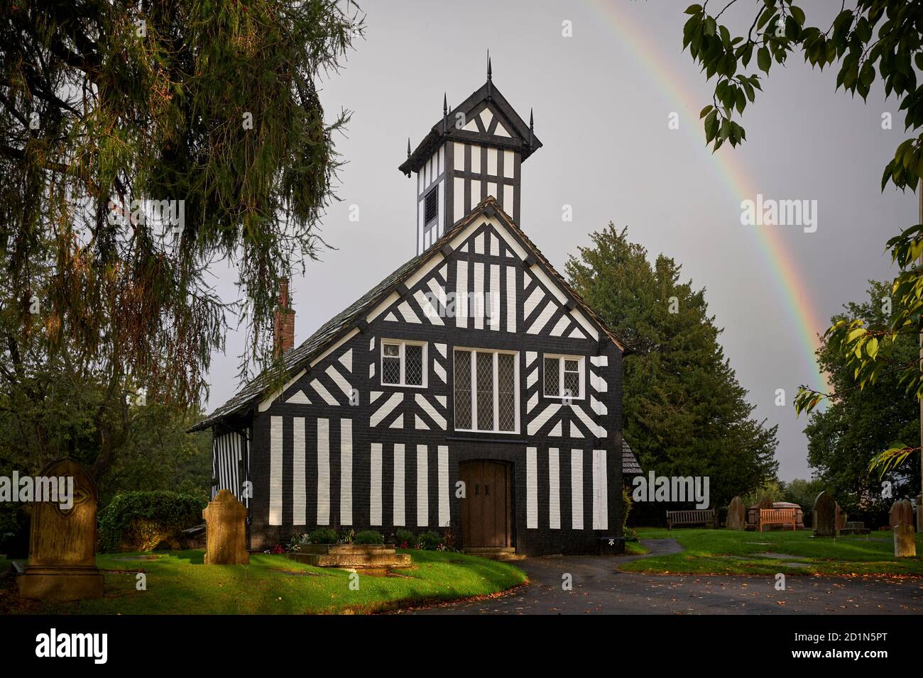 Rainbow over All Saints Church is in the village of Siddington ...
