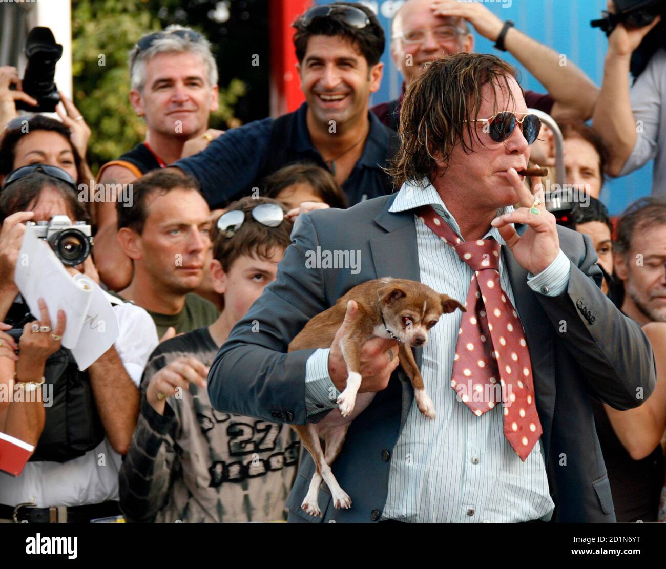 Mickey rourke with director darren aronofsky hi-res stock photography ...