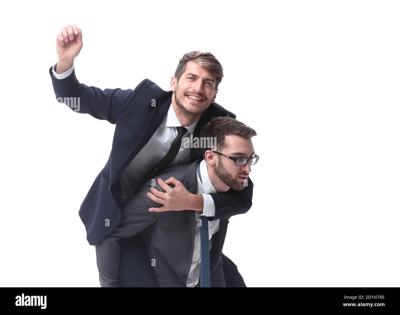 Business people piggyback hi-res stock photography and images - Alamy