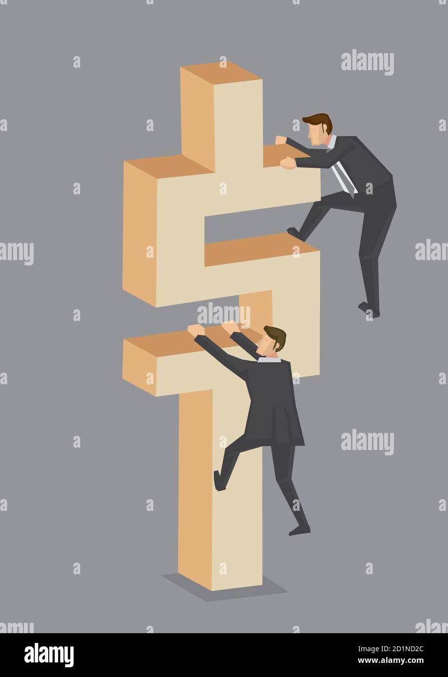 Scrambling for money Stock Vector Images - Alamy