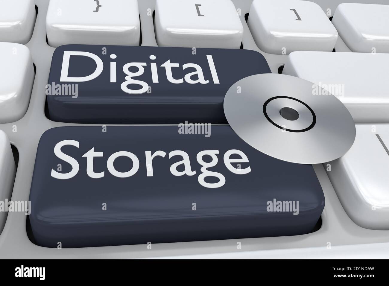 3d Illustration Of Computer Keyboard With The Script Digital Storage On Two Adjacent Buttons 4930